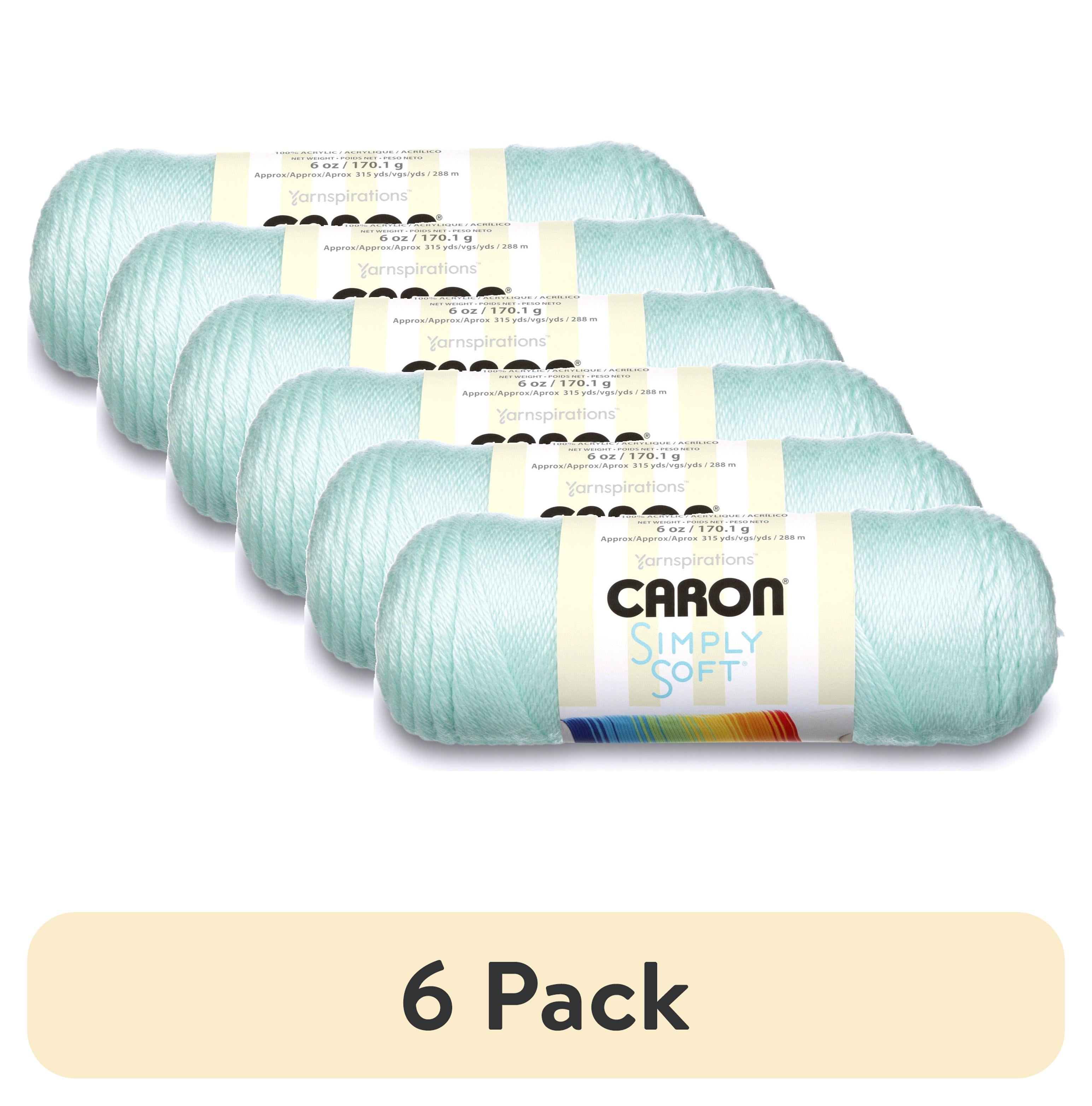 (6 pack) Caron Simply Soft Yarn, Soft Green, 6oz(170g), Medium, Acrylic - Walmart.com