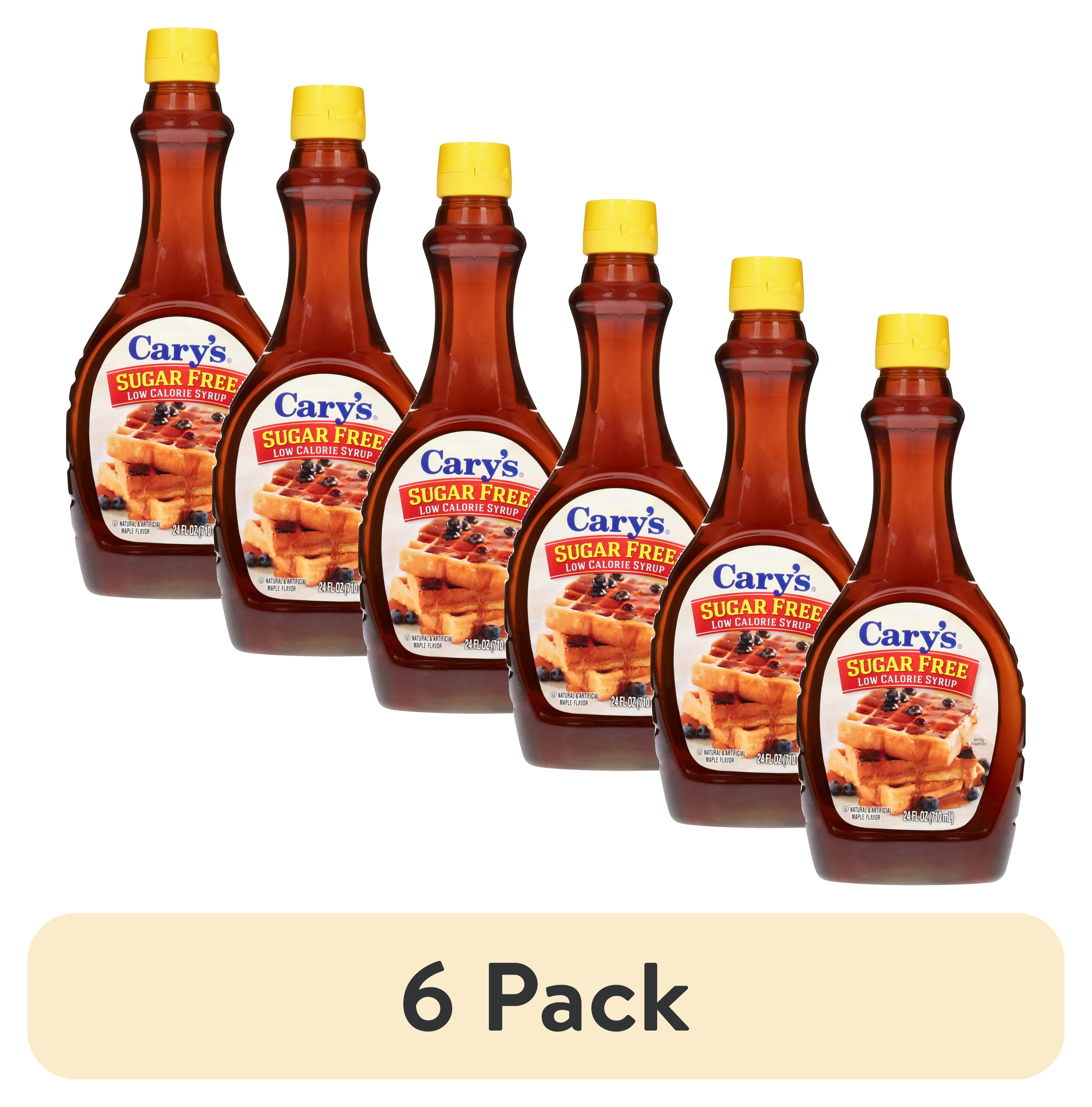 (6 pack) Cary's Sugar Free Original Low Calorie Maple Syrup, Kosher, 24 ...