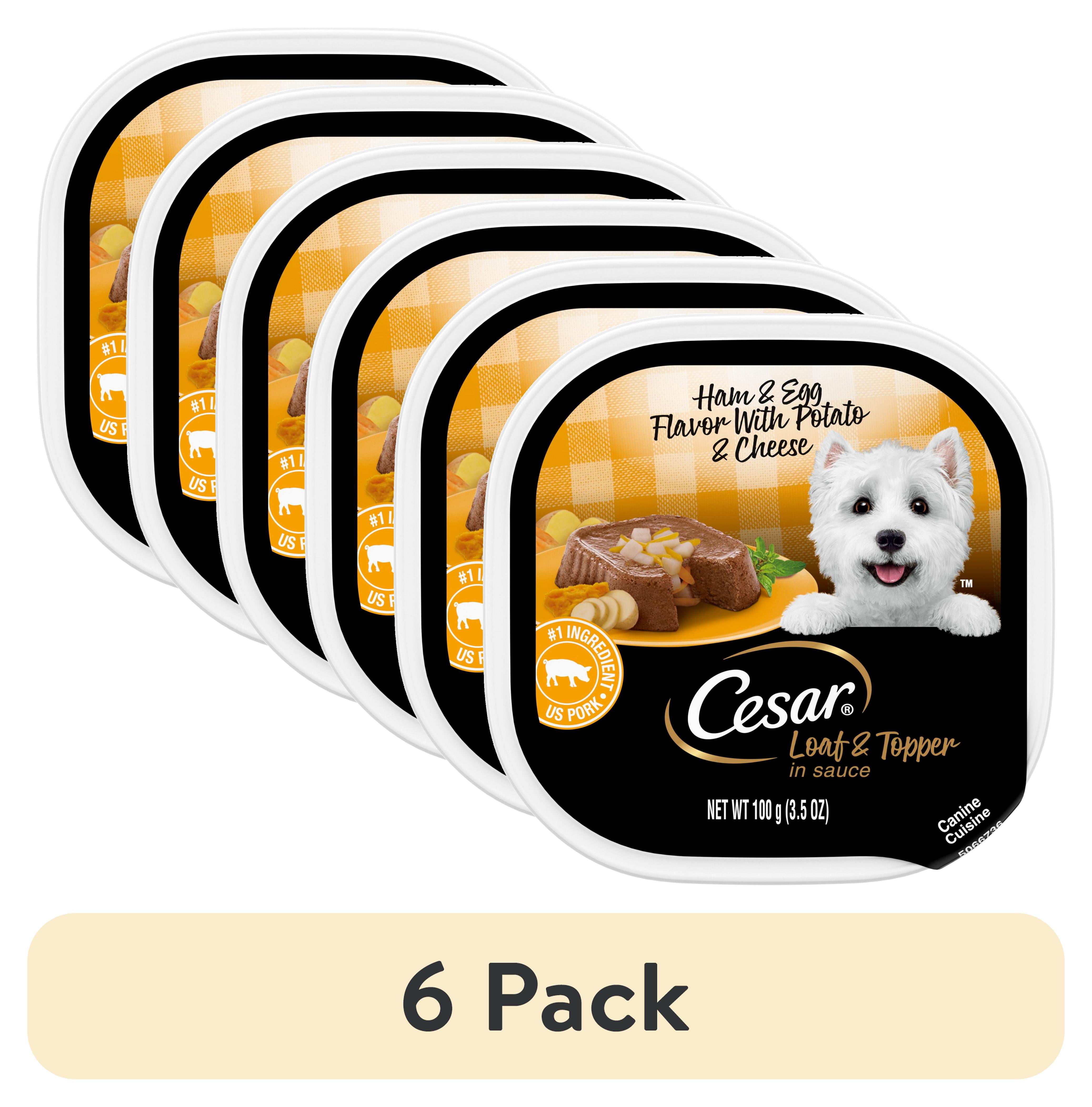 (6 pack) Cesar Loaf & Topper In Sauce Ham & Egg Flavor With Potato ...