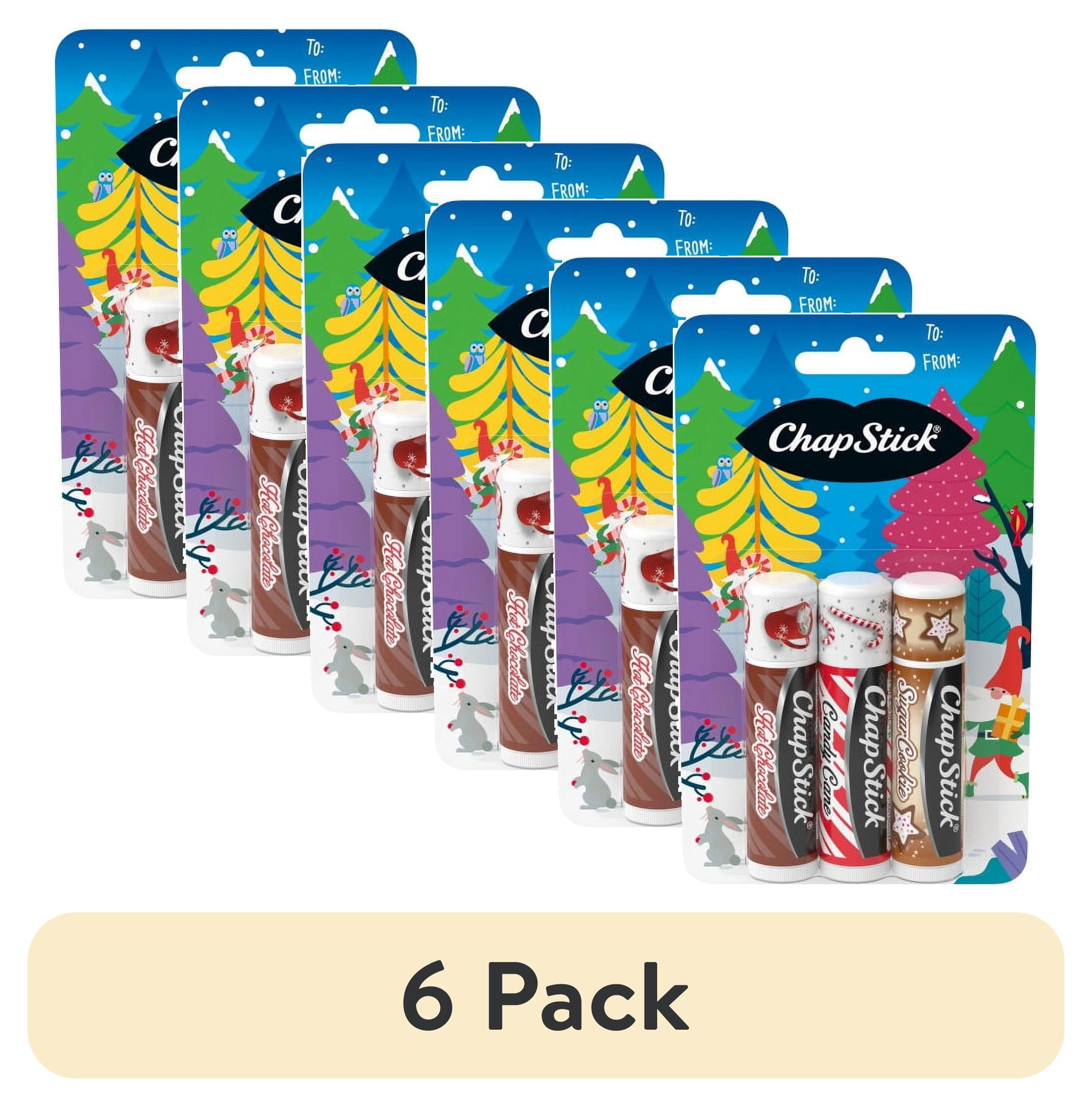 (6 pack) ChapStick Holiday Hot Chocolate, Candy Cane and Sugar Cookie ...