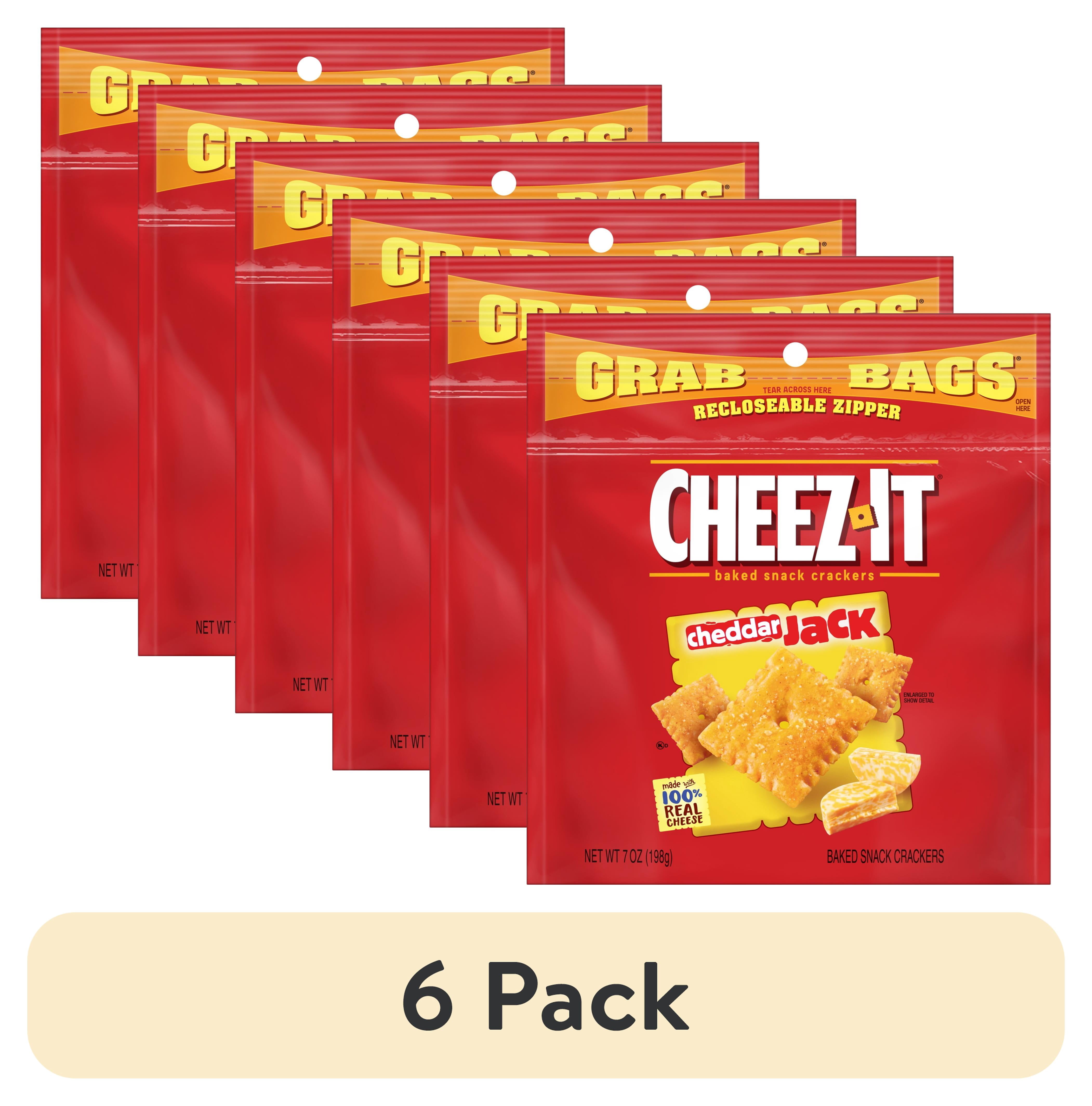 (6 pack) Cheez-It Cheddar Jack Cheese Crackers, Baked Snack Crackers, 7 ...