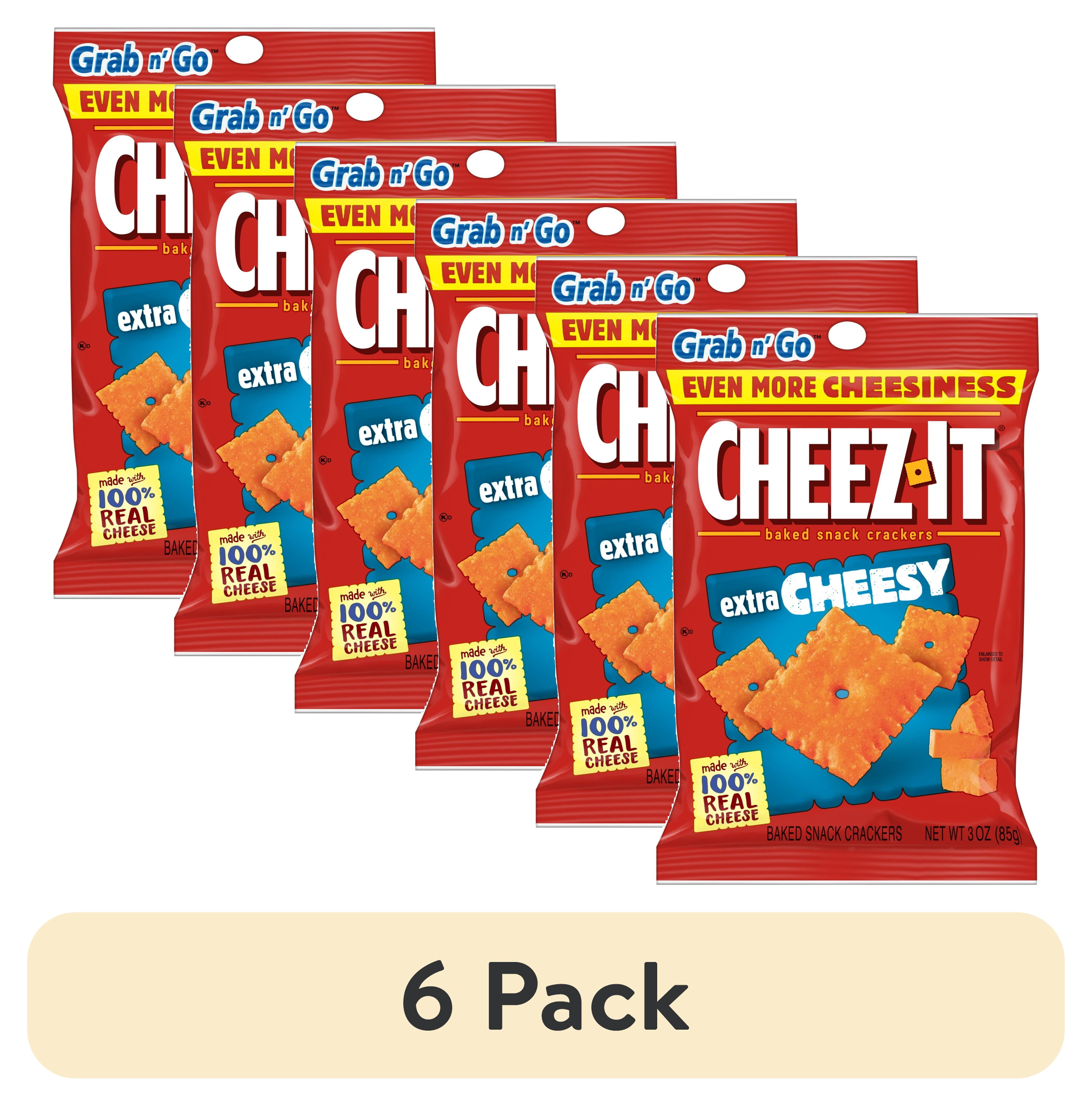 (6 pack) Cheez-It Extra Cheesy Cheese Crackers, Baked Snack Crackers, 3 ...