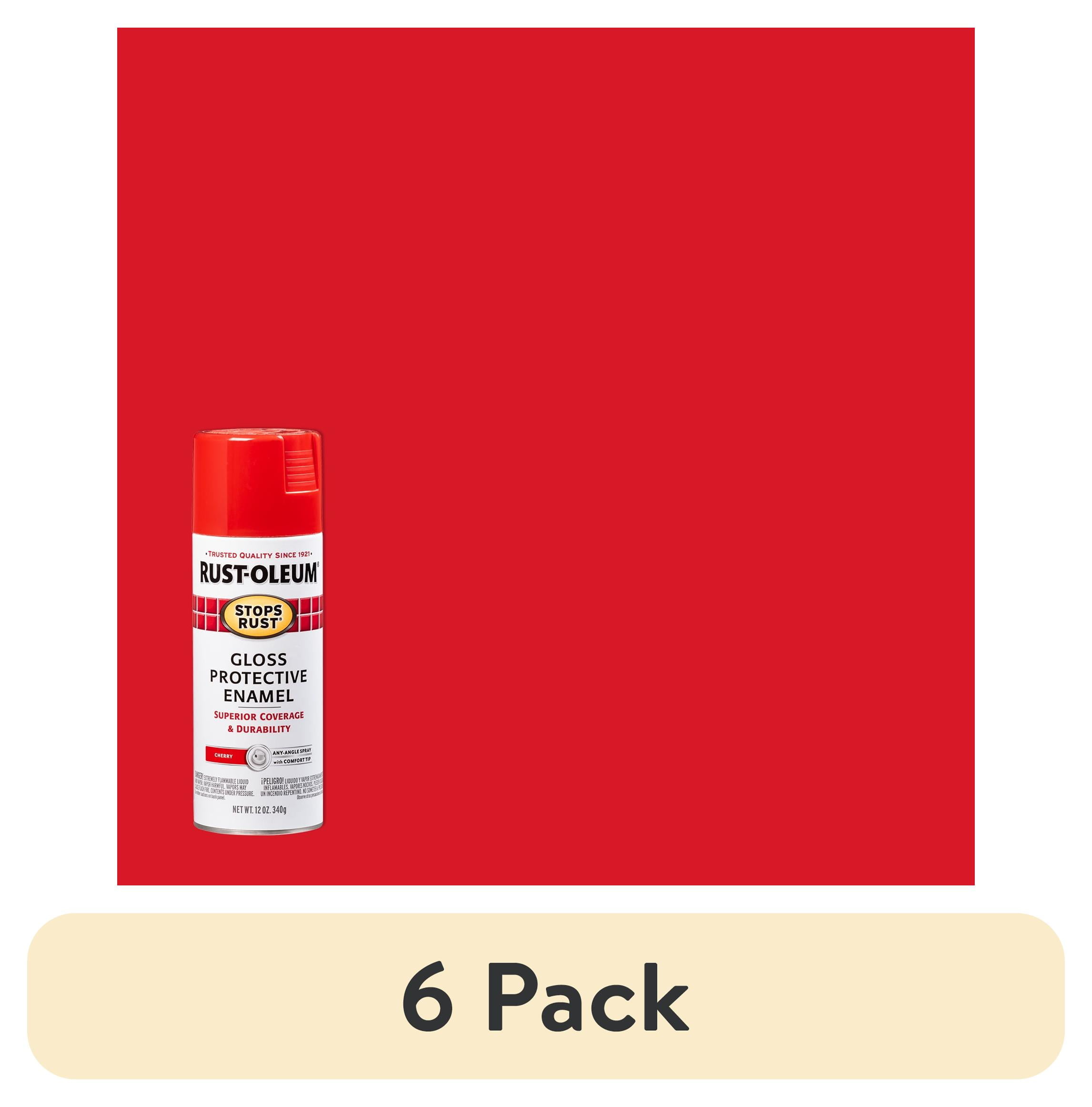 (6 pack) Cherry, Rust-Oleum Stops Rust Gloss Protective Enamel Spray ...