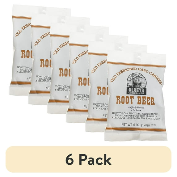(6 pack) Claeys, Old Fashioned Hard Candy Root Beer, 6 oz - Walmart.com