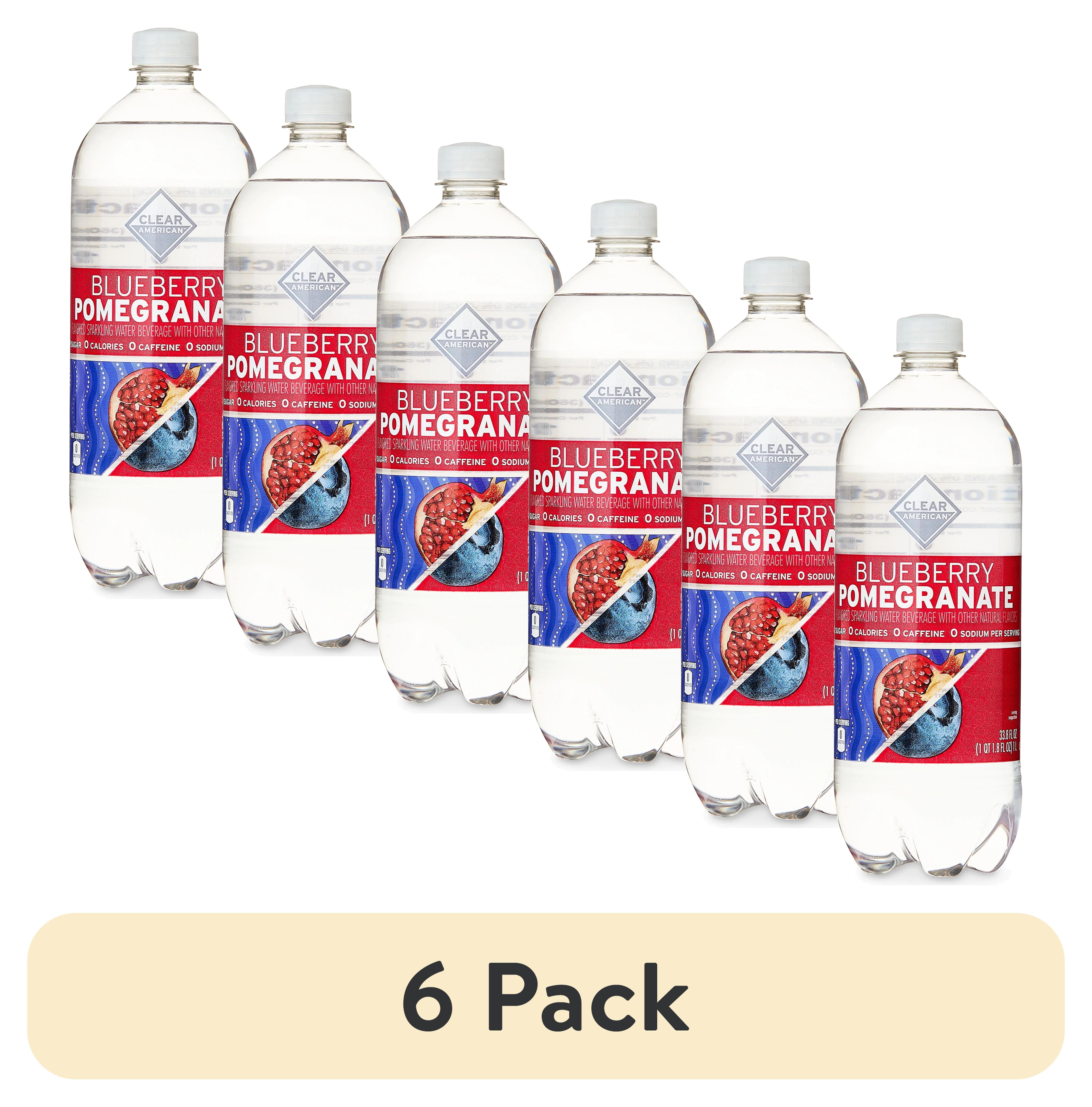 (6 pack) Clear American Sparkling Water, Blueberry Pomegranate, 33.8 fl ...