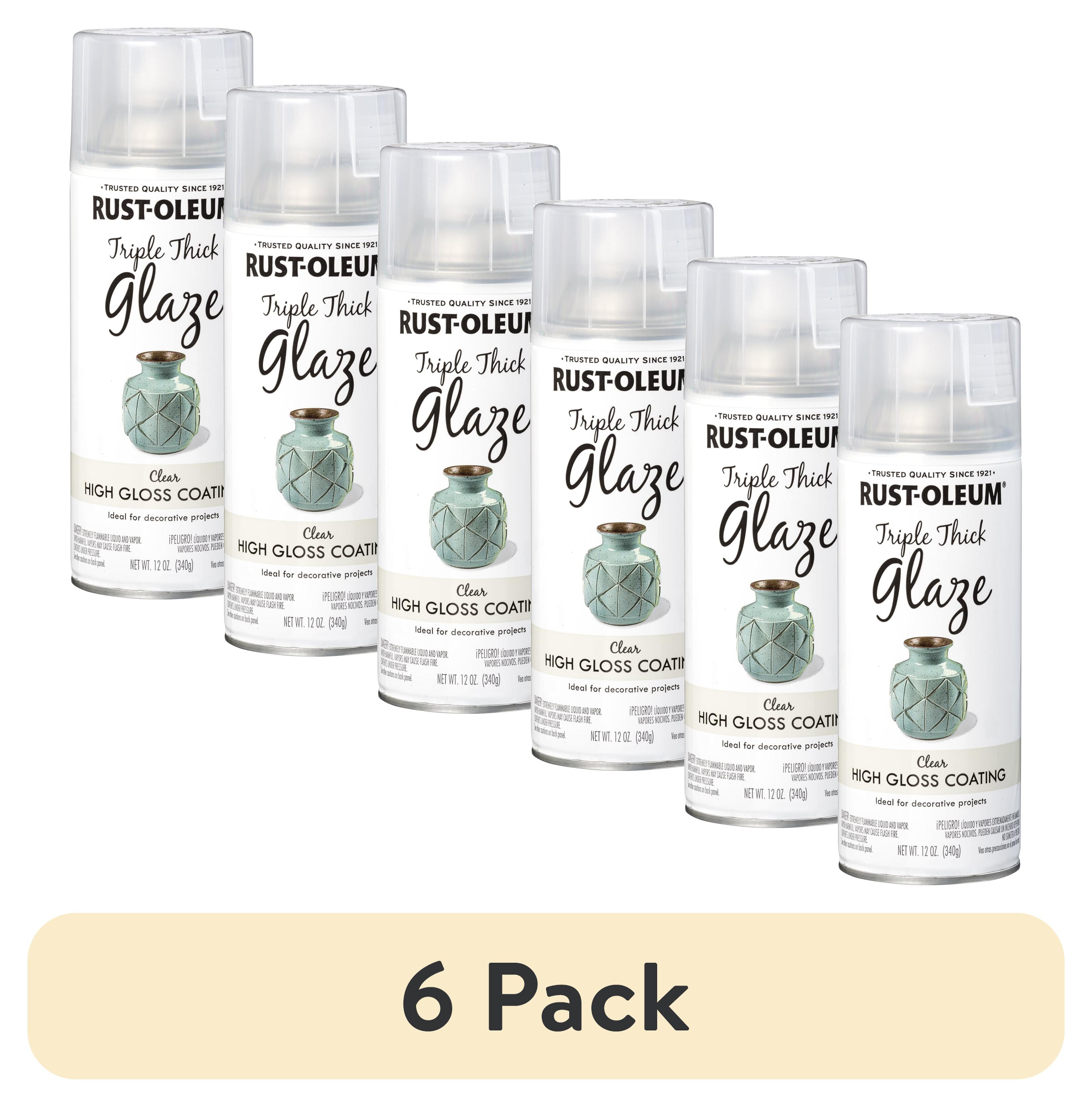 (6 pack) Clear, Rust-Oleum Specialty Gloss Triple Thick Glaze Spray ...