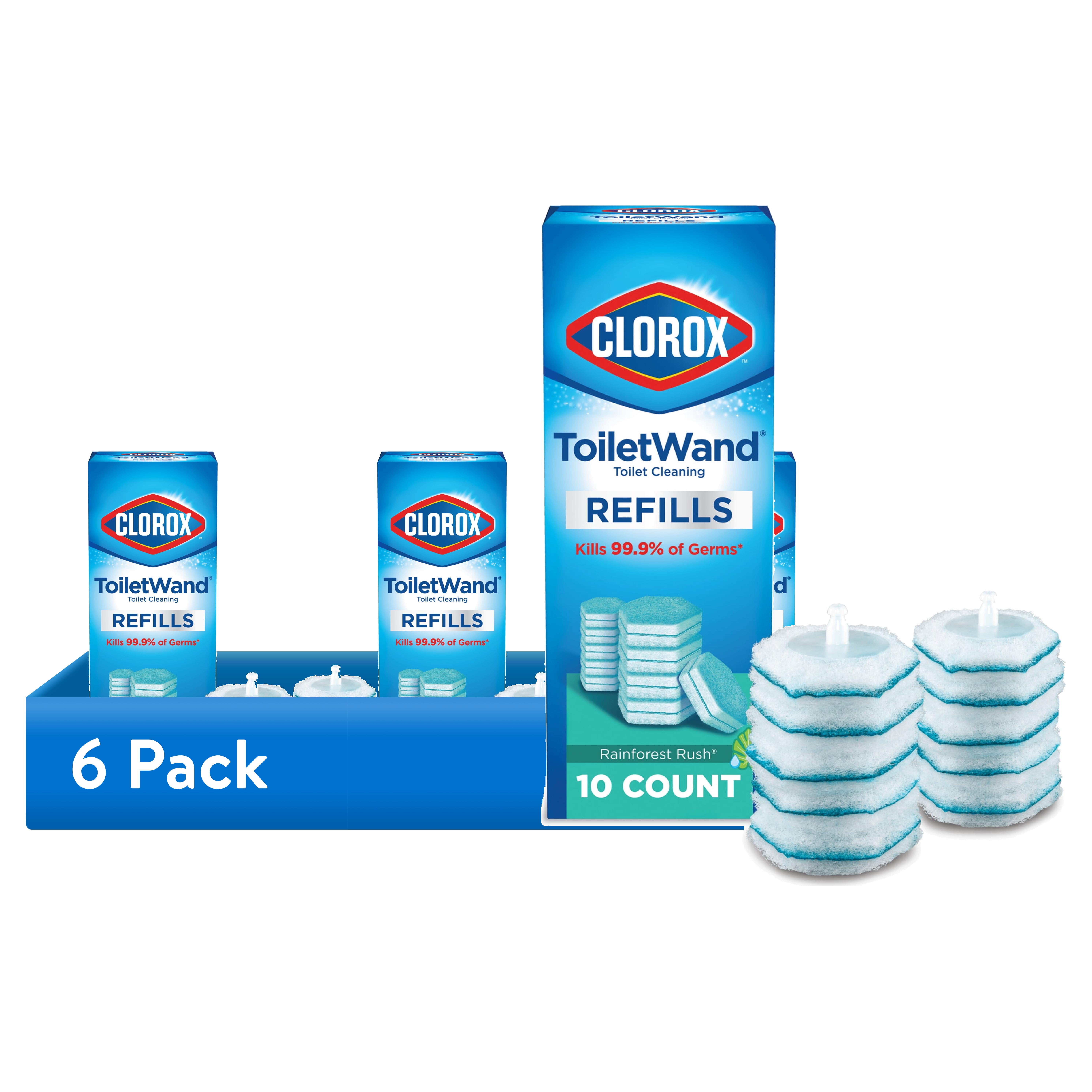 (6 pack) Clorox ToiletWand Disinfecting Brush Refills, Disposable ...