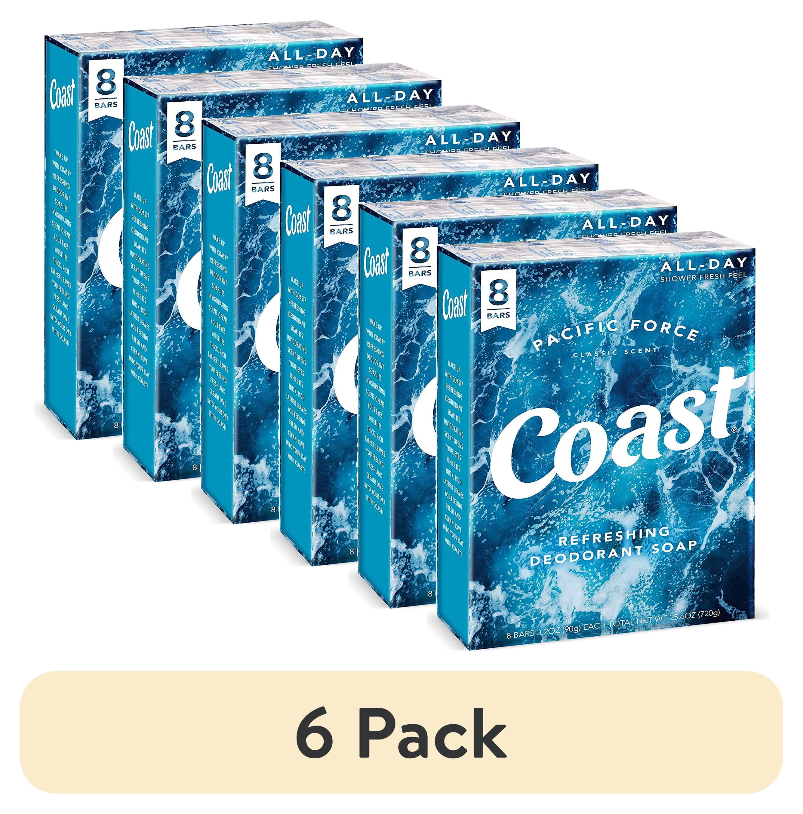 (6 pack) Coast Classic Scent Refreshing Deodorant Soap Bar 8 Bars 4 Oz ...