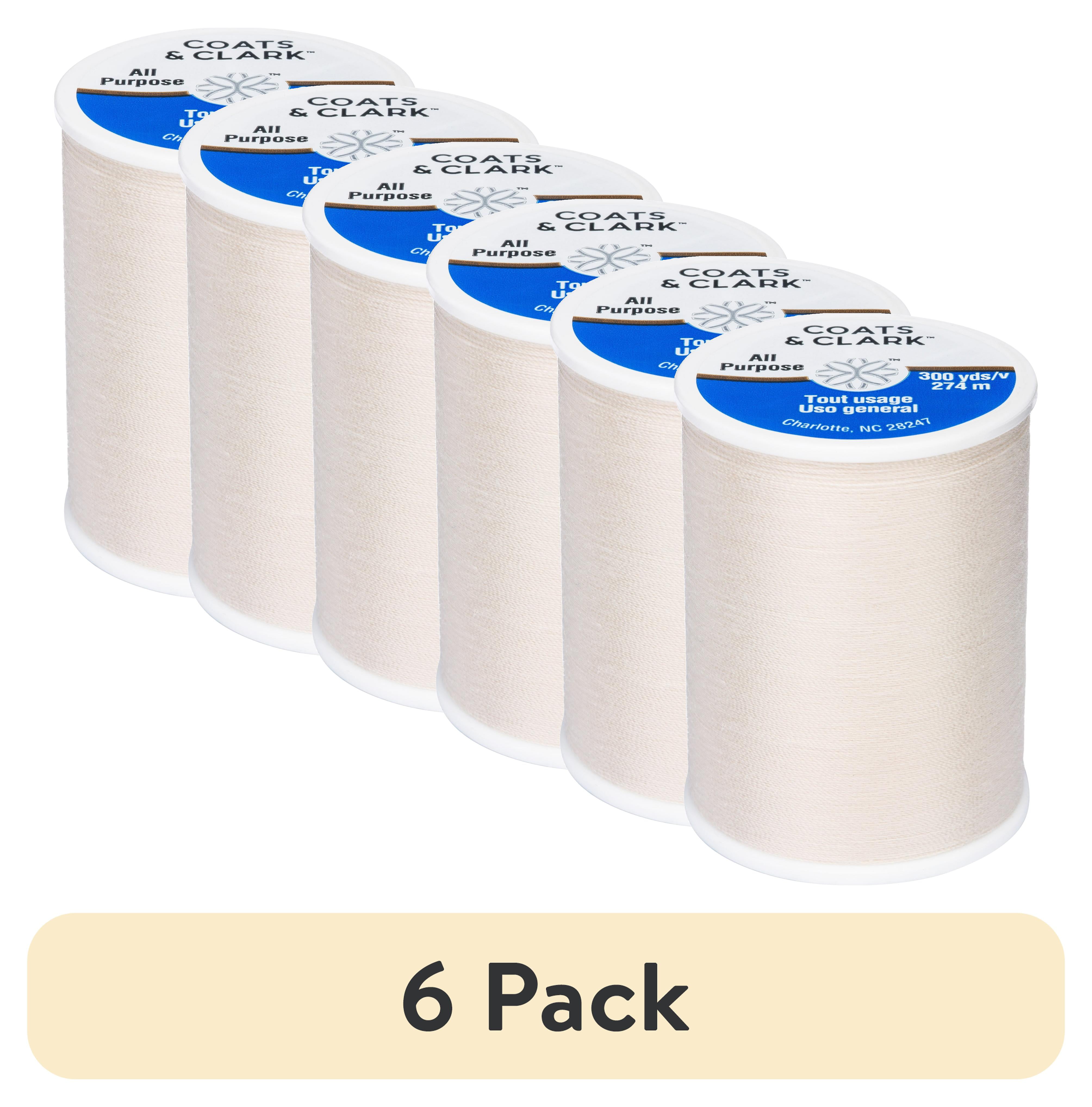 (6 pack) Coats & Clark All Purpose Dual Duty Thread, Medium, 300 Yards ...