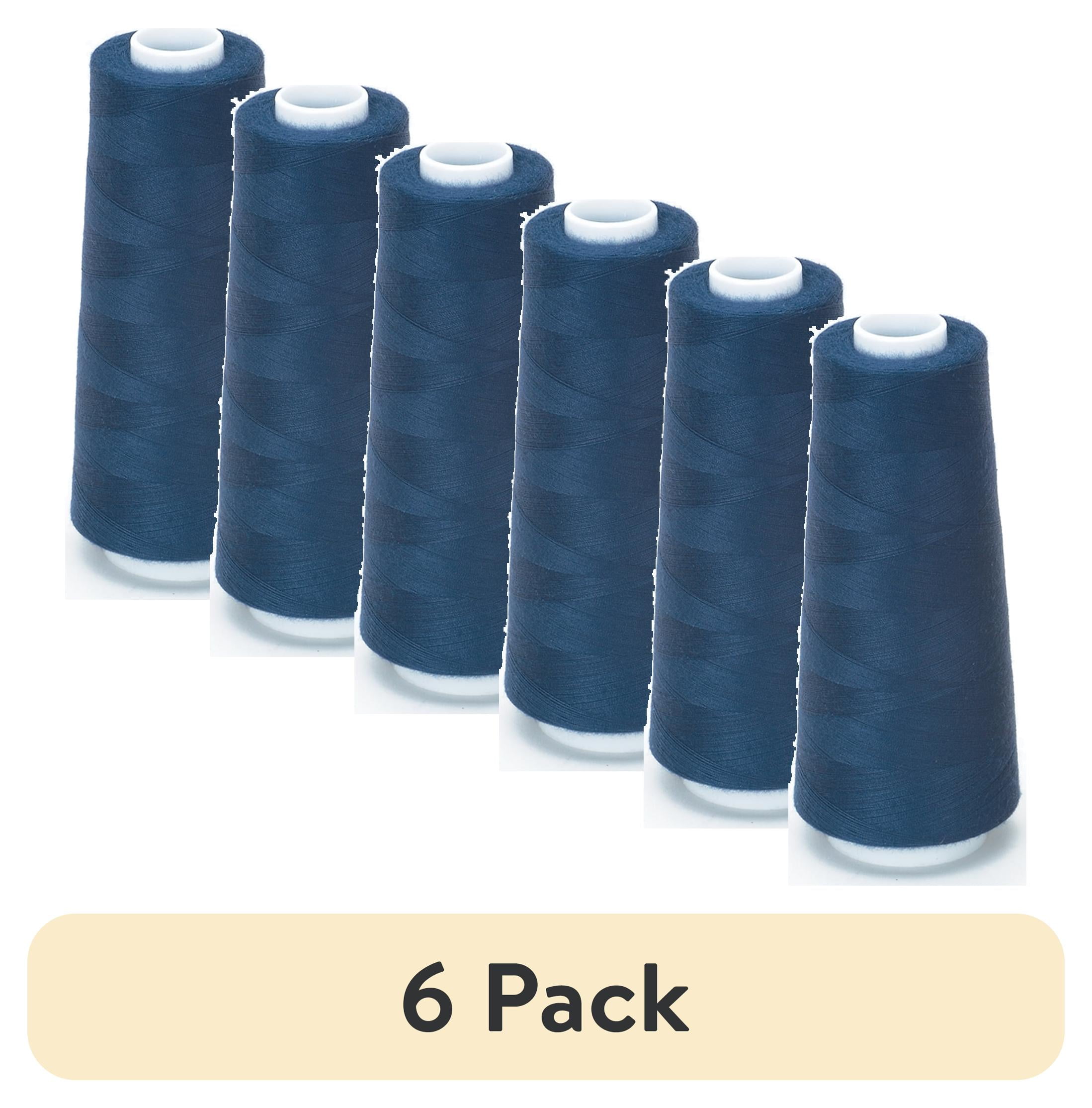 (6 pack) Coats & Clark Surelock Cone Navy Polyester Thread, 3000 Yards ...