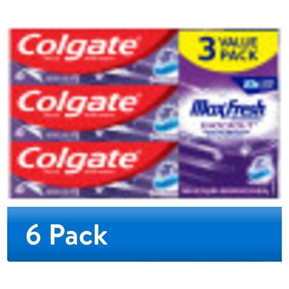 (18 pack) Colgate MaxFresh Knockout Mint Toothpaste, 3 Pack, 6.3 oz ...