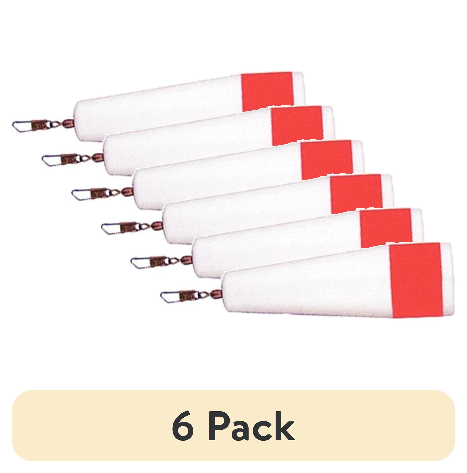 (6 pack) Comal Tackle 4" Weighted Popping Float, Red & White - Walmart.com