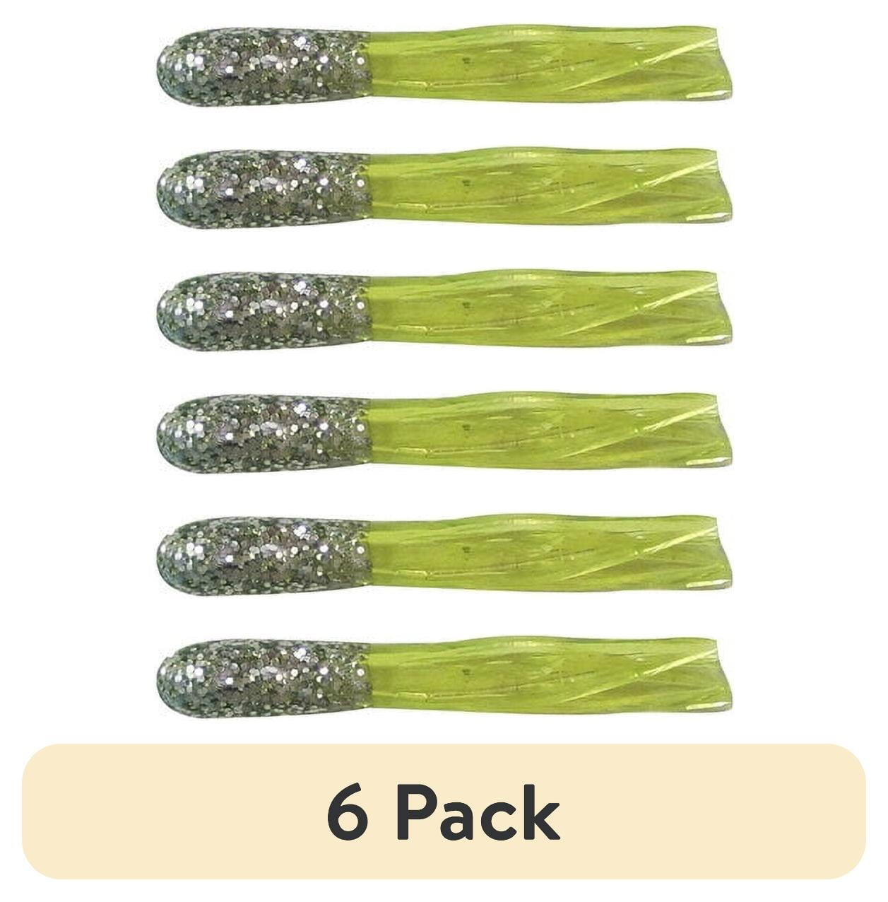 (6 pack) Creme 1.5" Mini Tail Lure, Green Glitter/Chartreuse - Walmart.com