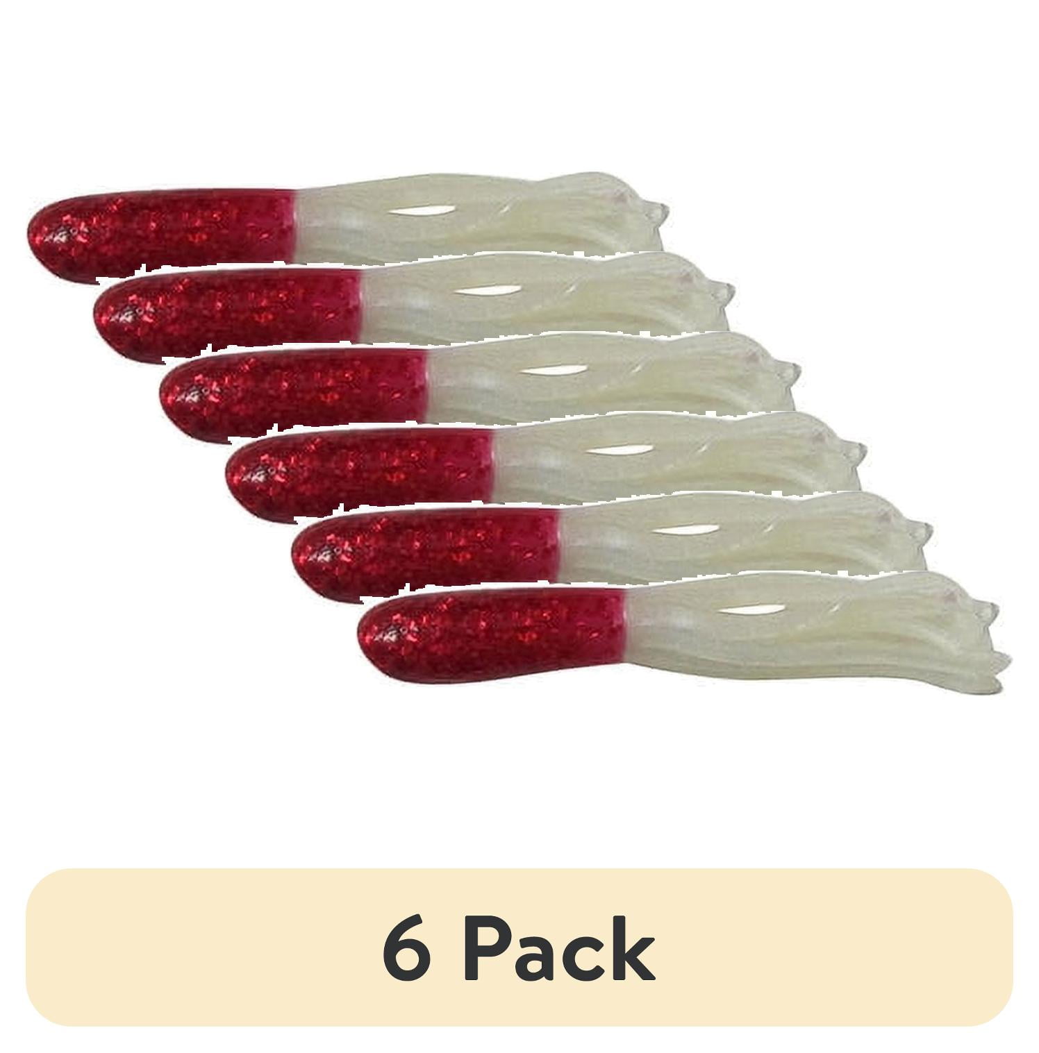 (6 pack) Creme 1.5" Mini Tails Grub Lure, Red Glitter & Pearl, 8 Count ...