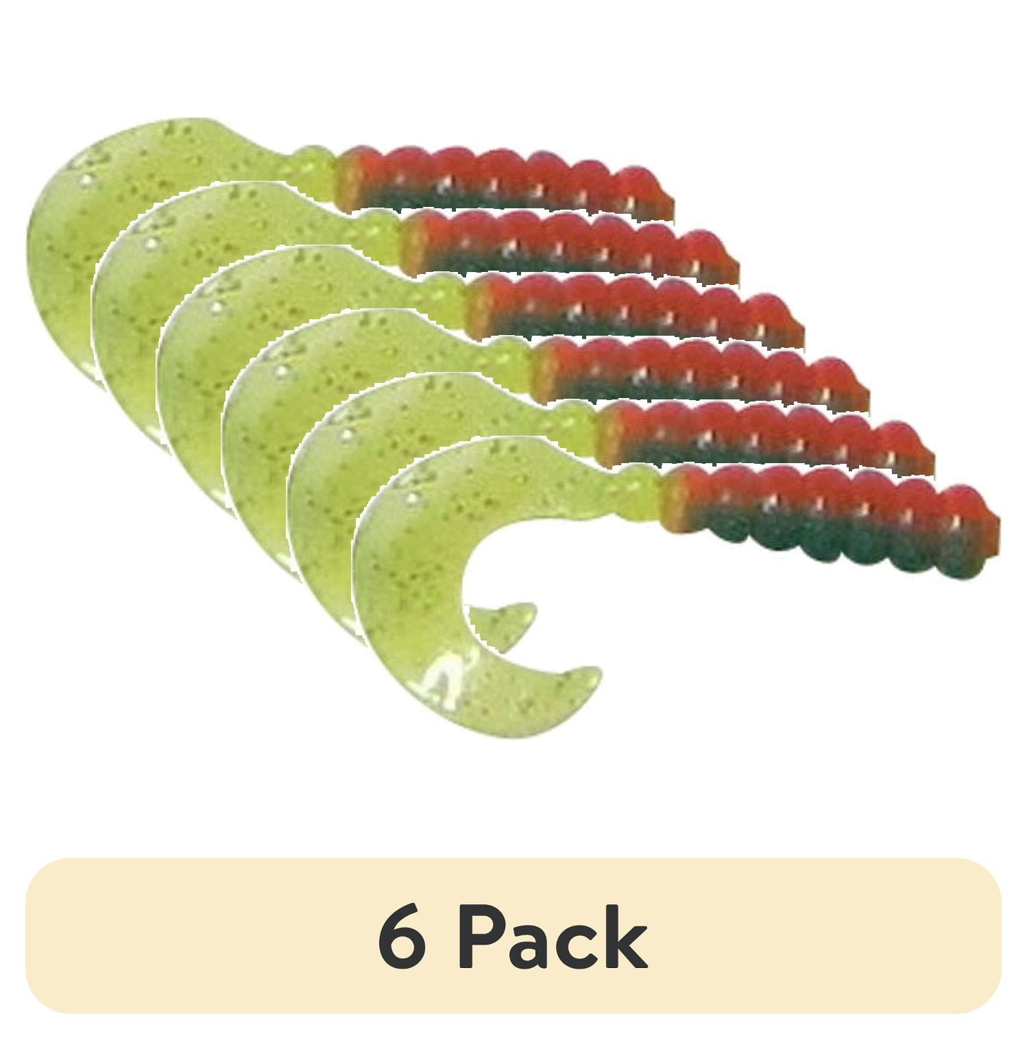 (6 pack) Creme 2" Tri-Color Swirl Tail Lure, Firetiger, 10 Count ...