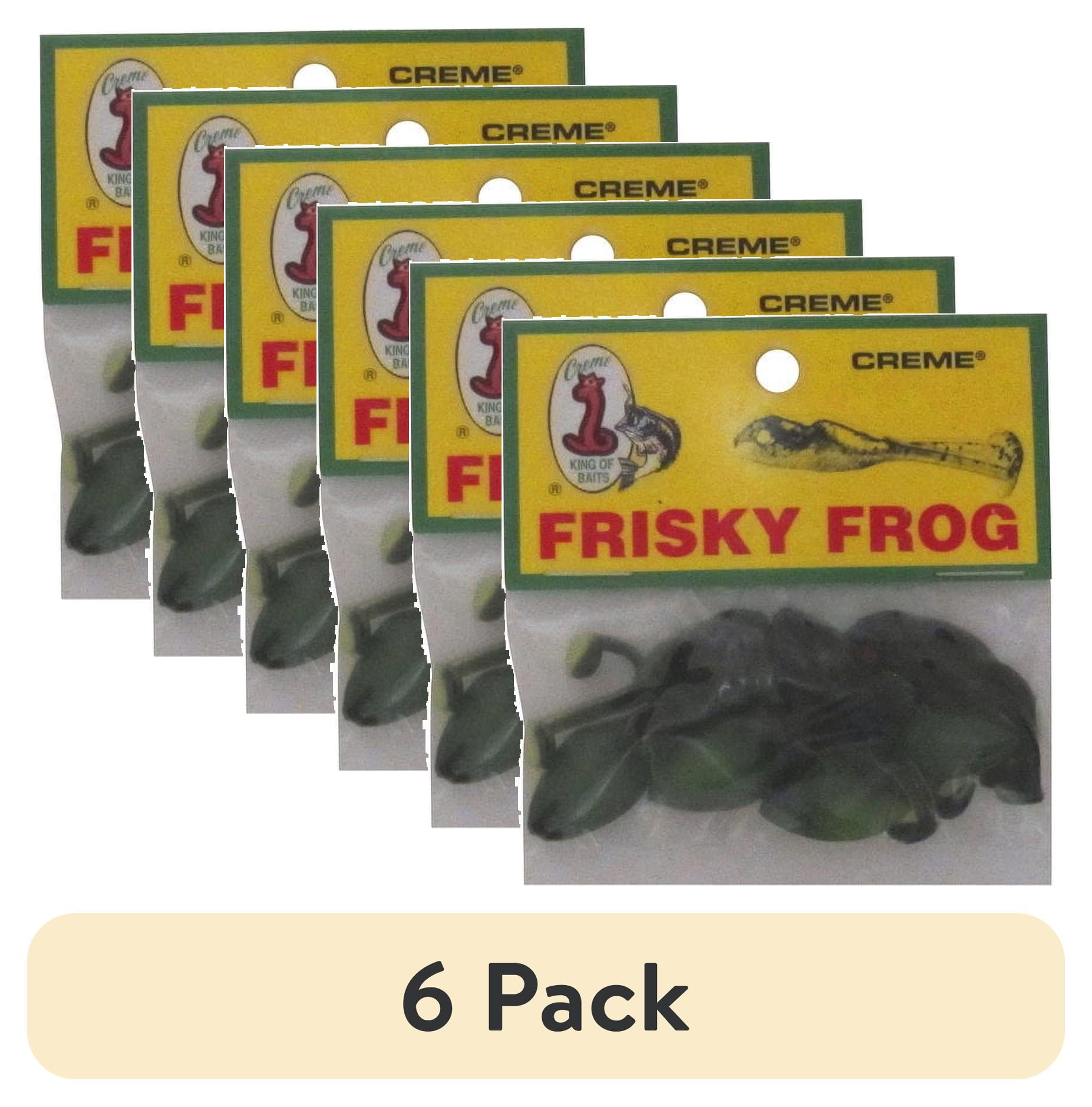 (6 pack) Creme Frisky Frog Lure, Black & Chartreuse, 7 Count - Walmart.com