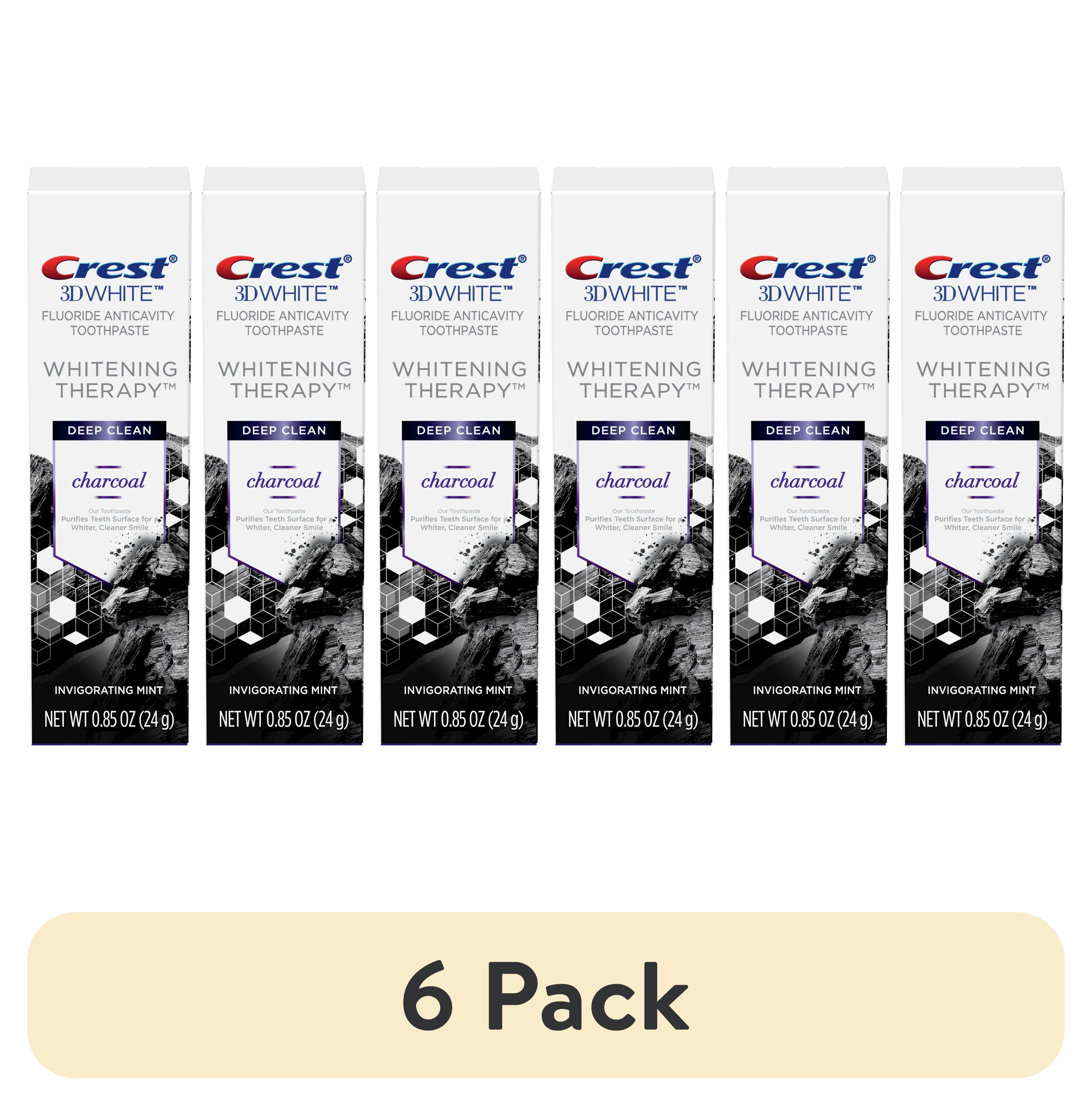 (6 pack) Crest 3D White Whitening Therapy Charcoal Deep Clean Fluoride ...