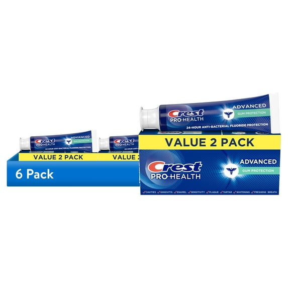 (6 pack) Crest Pro-Health Advanced Gum Protection Toothpaste (5.1oz), 2 ...