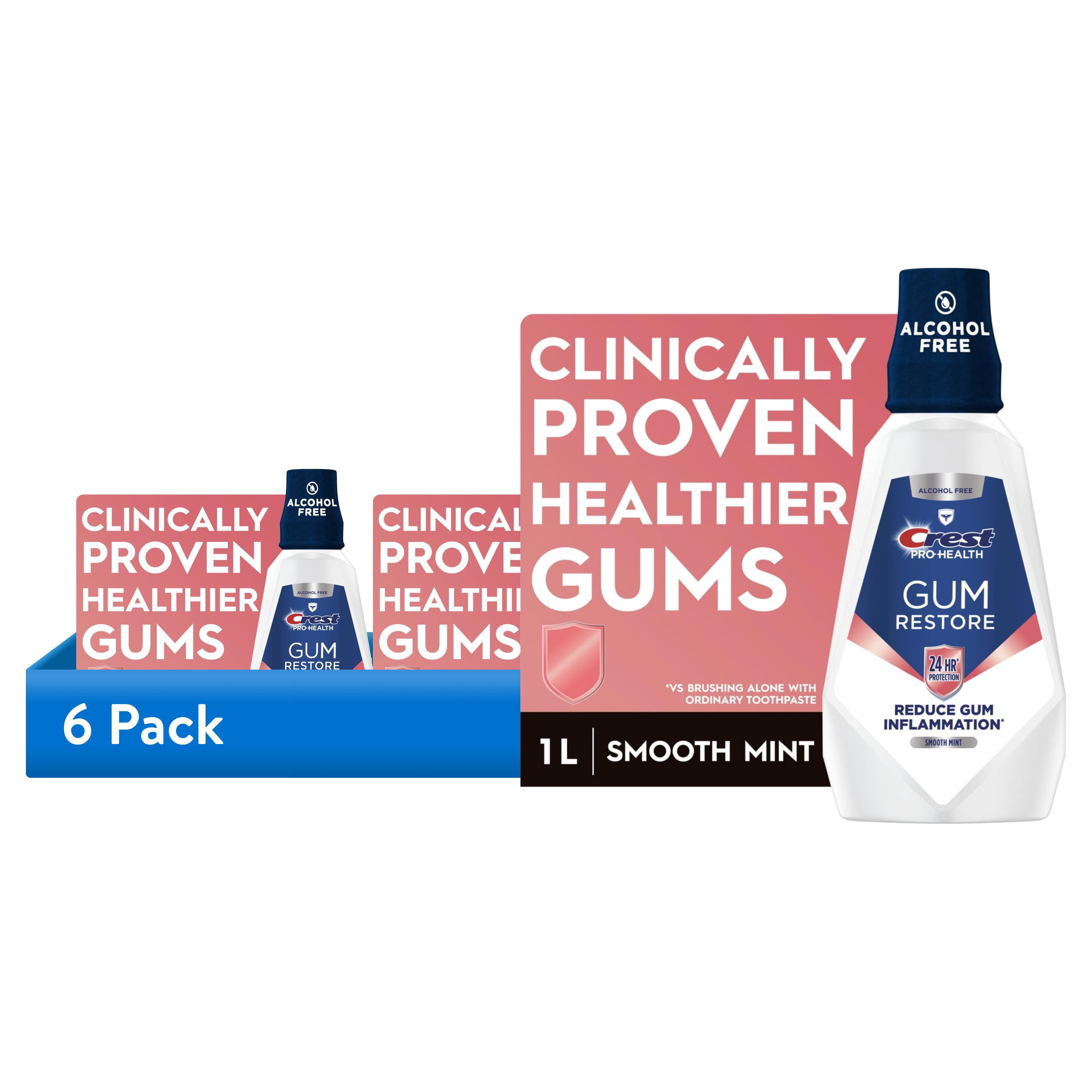 (6 pack) Crest Pro-Health Gum Restore Mouthwash/Mouth Rinse ...