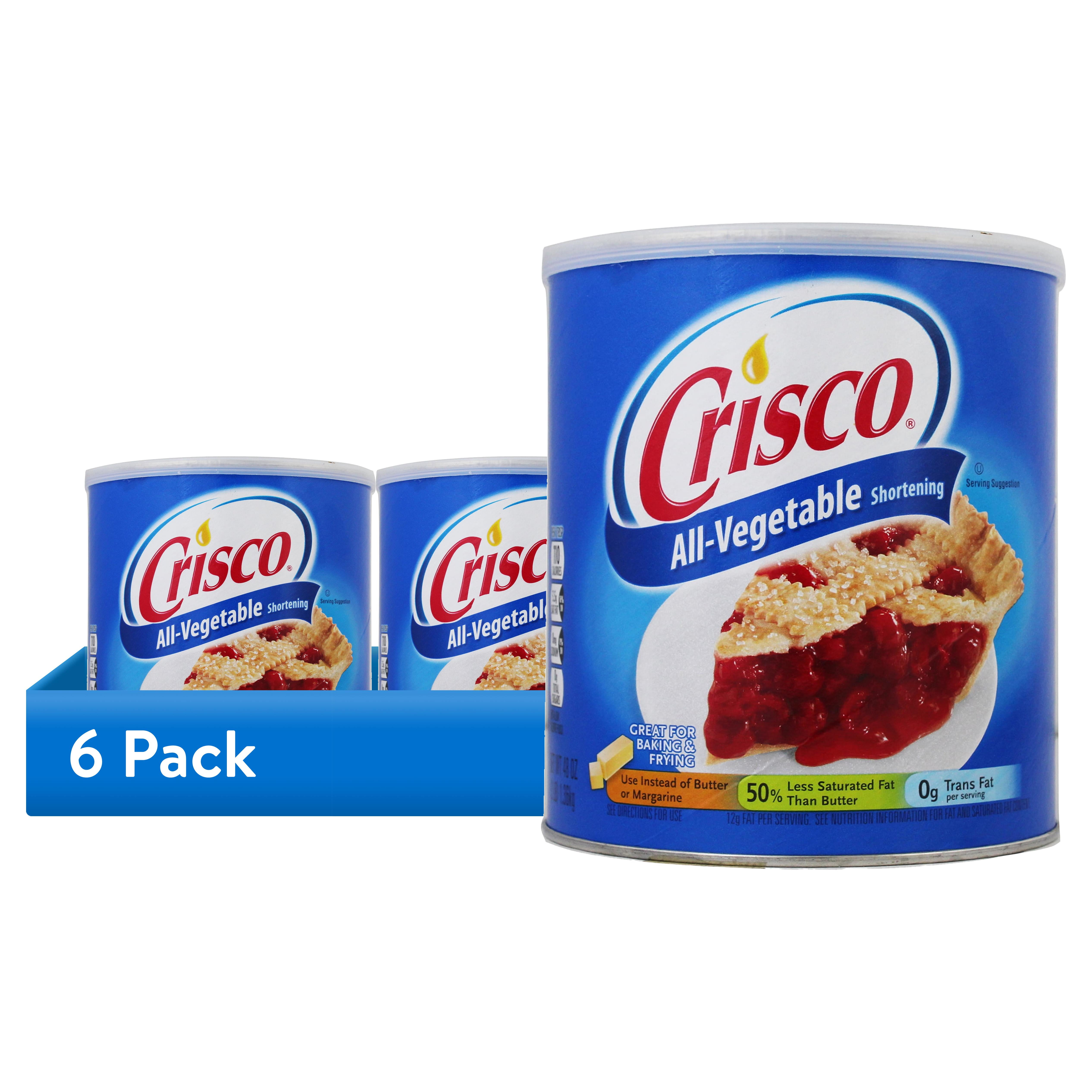 (6 pack) Crisco All-Vegetable Shortening, 48 oz - Walmart.com