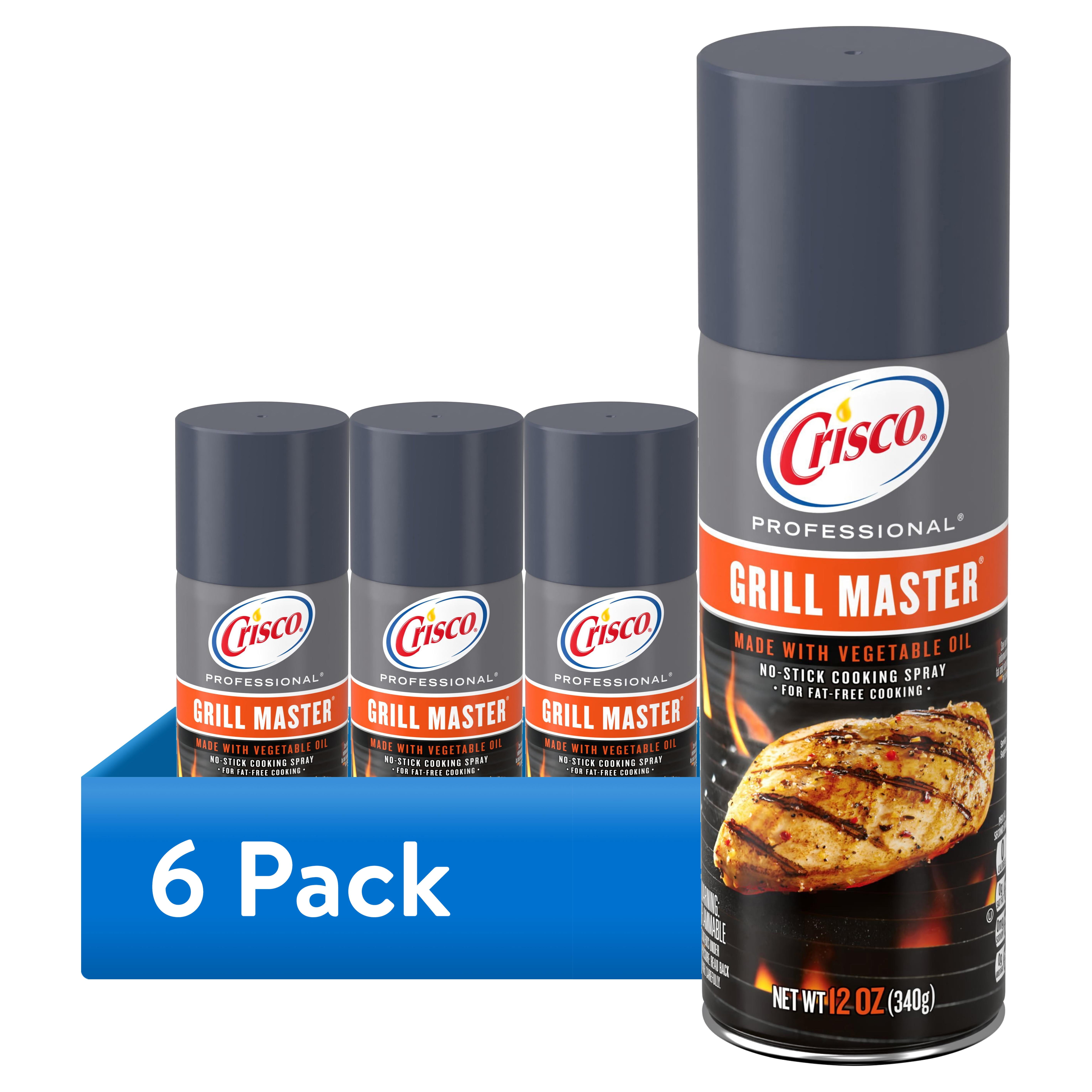 (6 pack) Crisco Grill Master No-Stick Cooking Spray Can, Made with ...