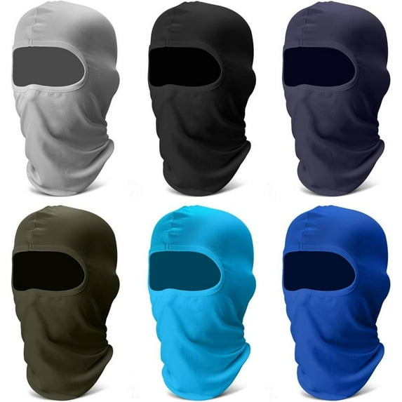 6-pack Cycling Full Face Mask Balaclava,movable Face Cover,soft Woven ...