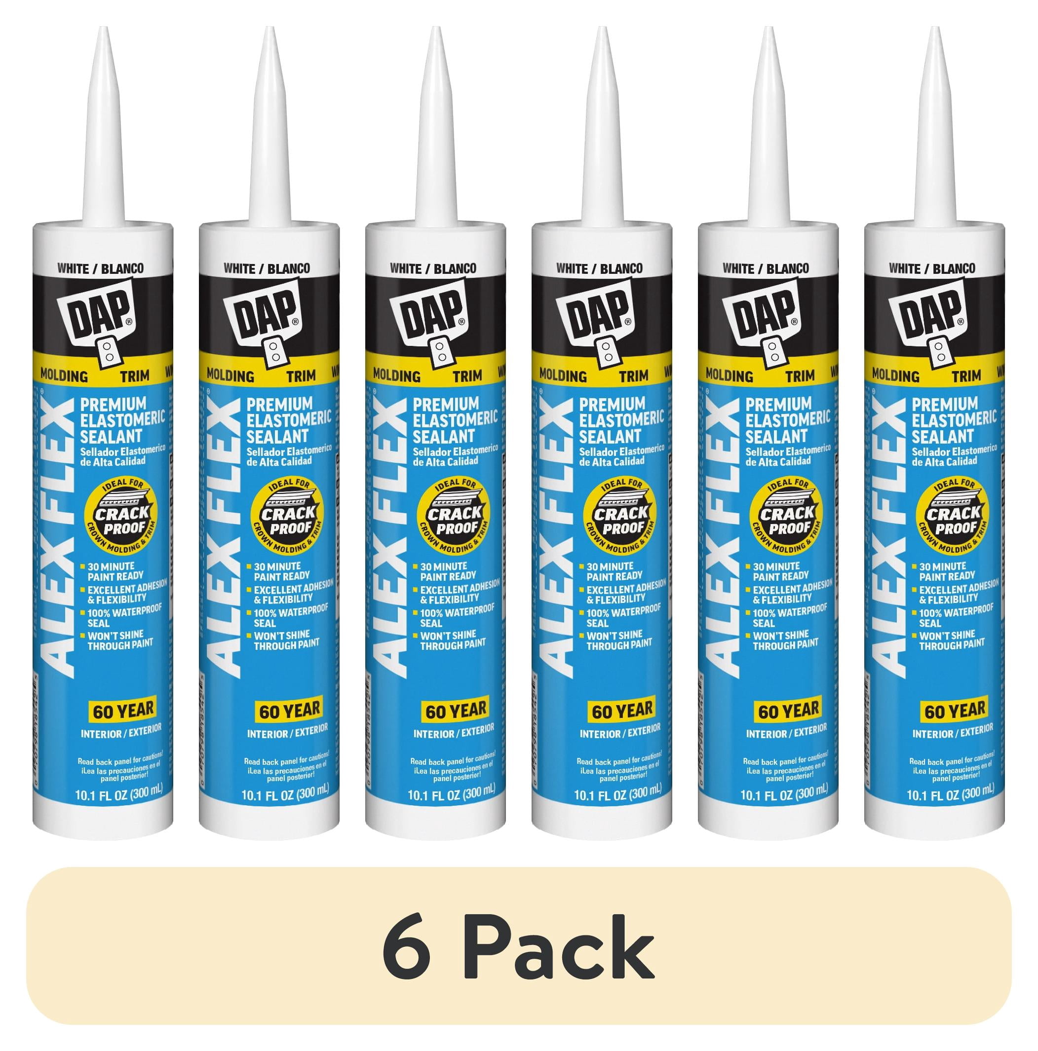 (6 pack) DAP Alex Flex 10.1 oz White Premium Molding and Trim ...