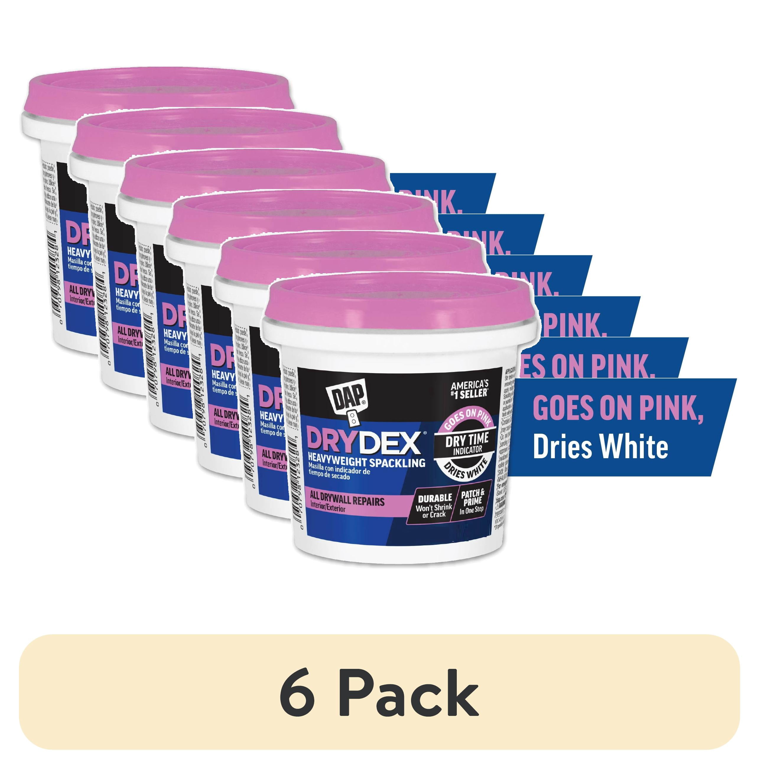 (6 pack) DAP DryDex 8 oz Pink/White Dry Time Indicator Spackling ...