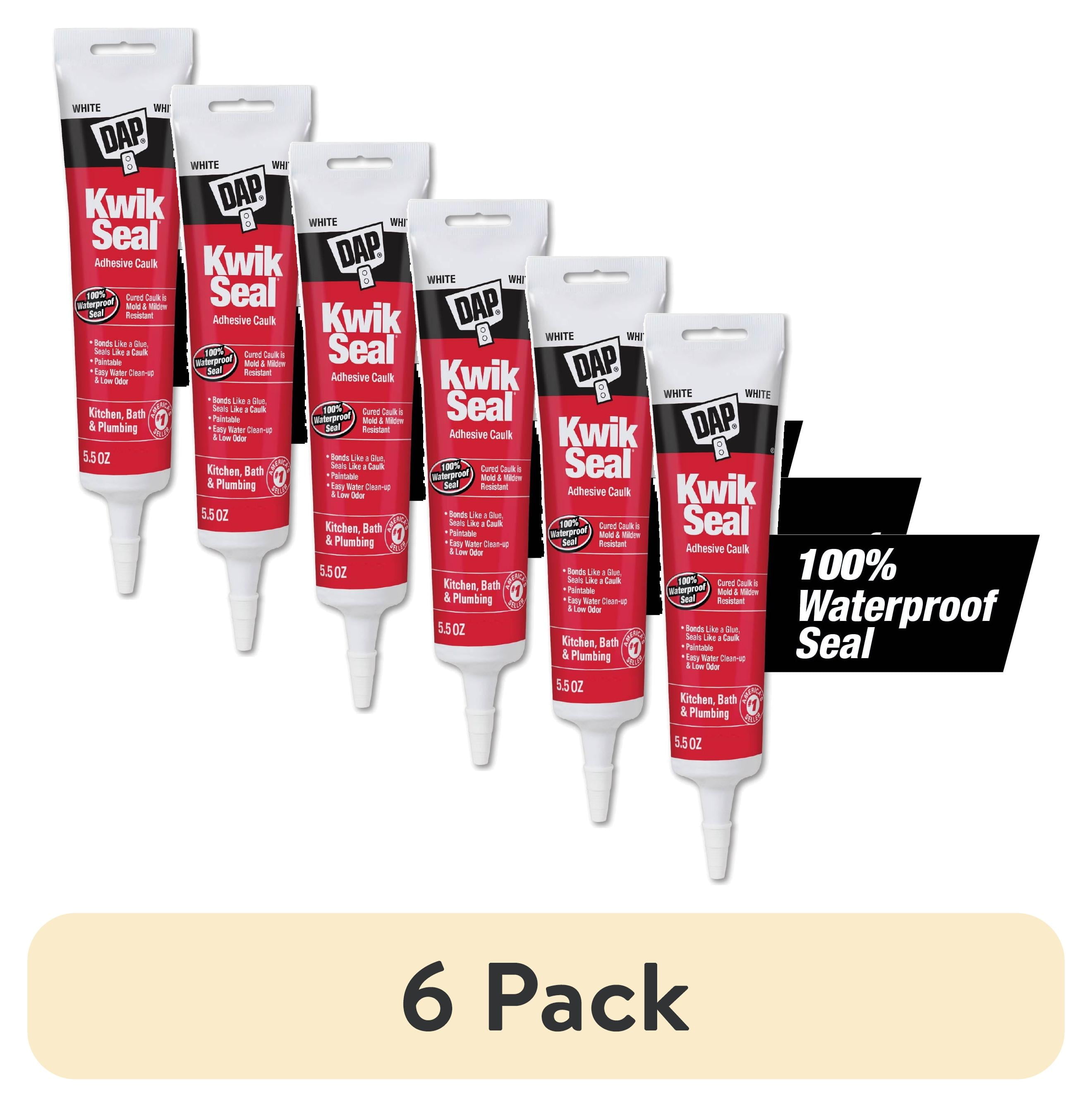 (6 pack) DAP Kwik Seal 5.5 oz White Adhesive Kitchen and Bath Acrylic ...