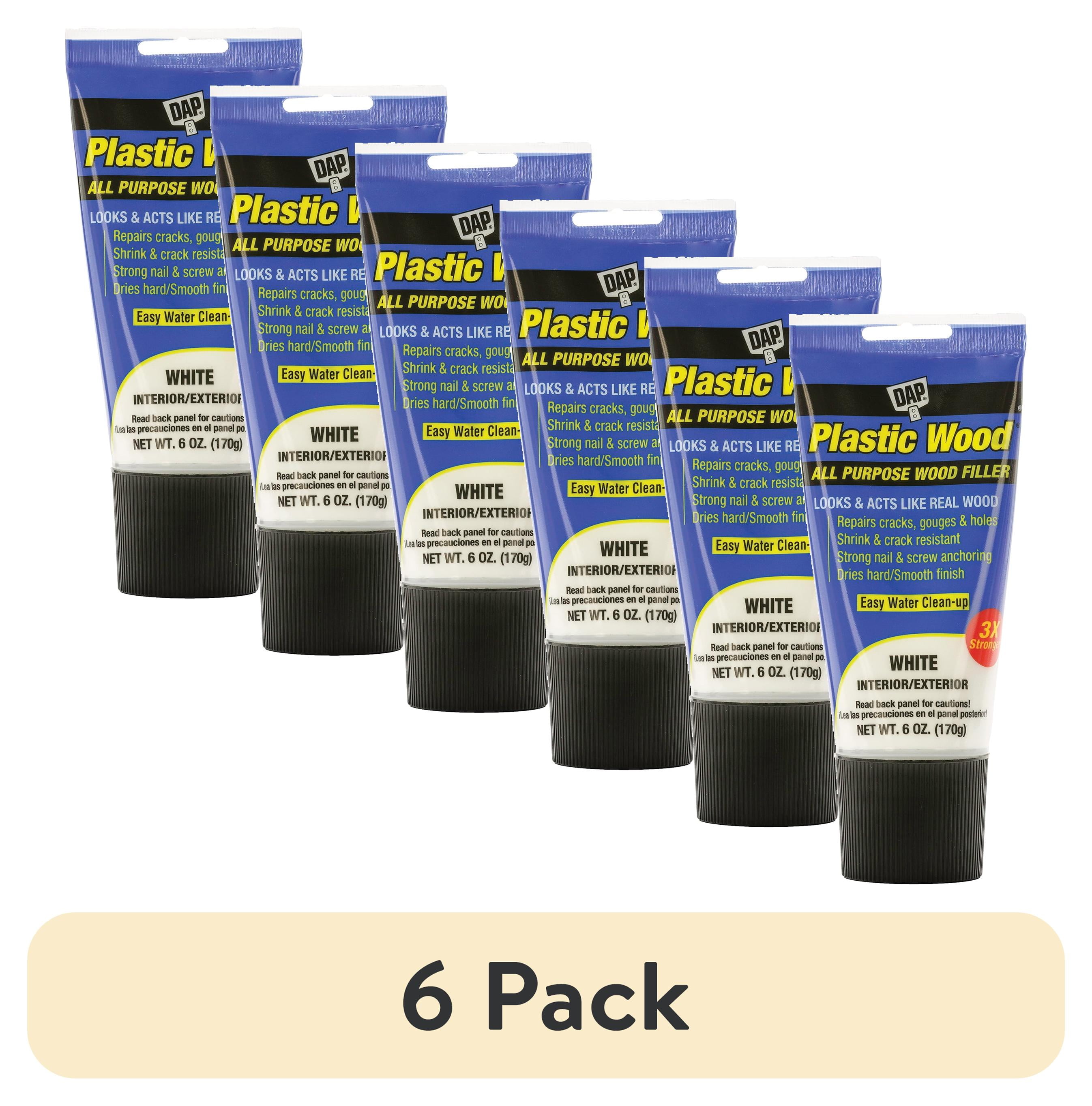 (6 pack) DAP Plastic Wood White 6 oz All Purpose Latex Wood Filler ...