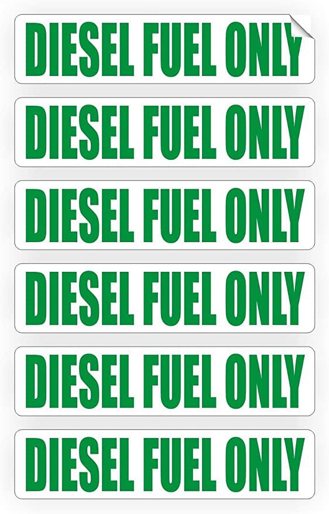 6 pack DIESEL FUEL ONLY Decals | Stickers | Labels | Markers - Walmart.com