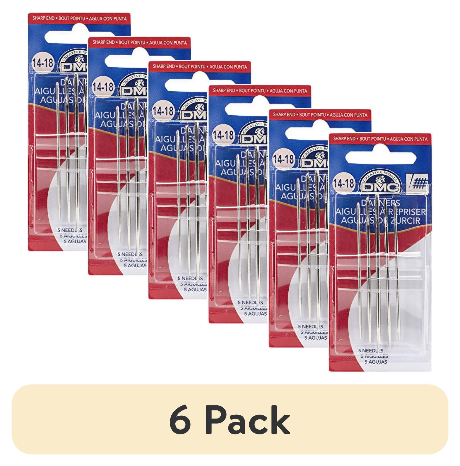 (6 pack) DMC 1769-14/18 Darners Hand Needles, 7-Pack, Size 14/18 ...