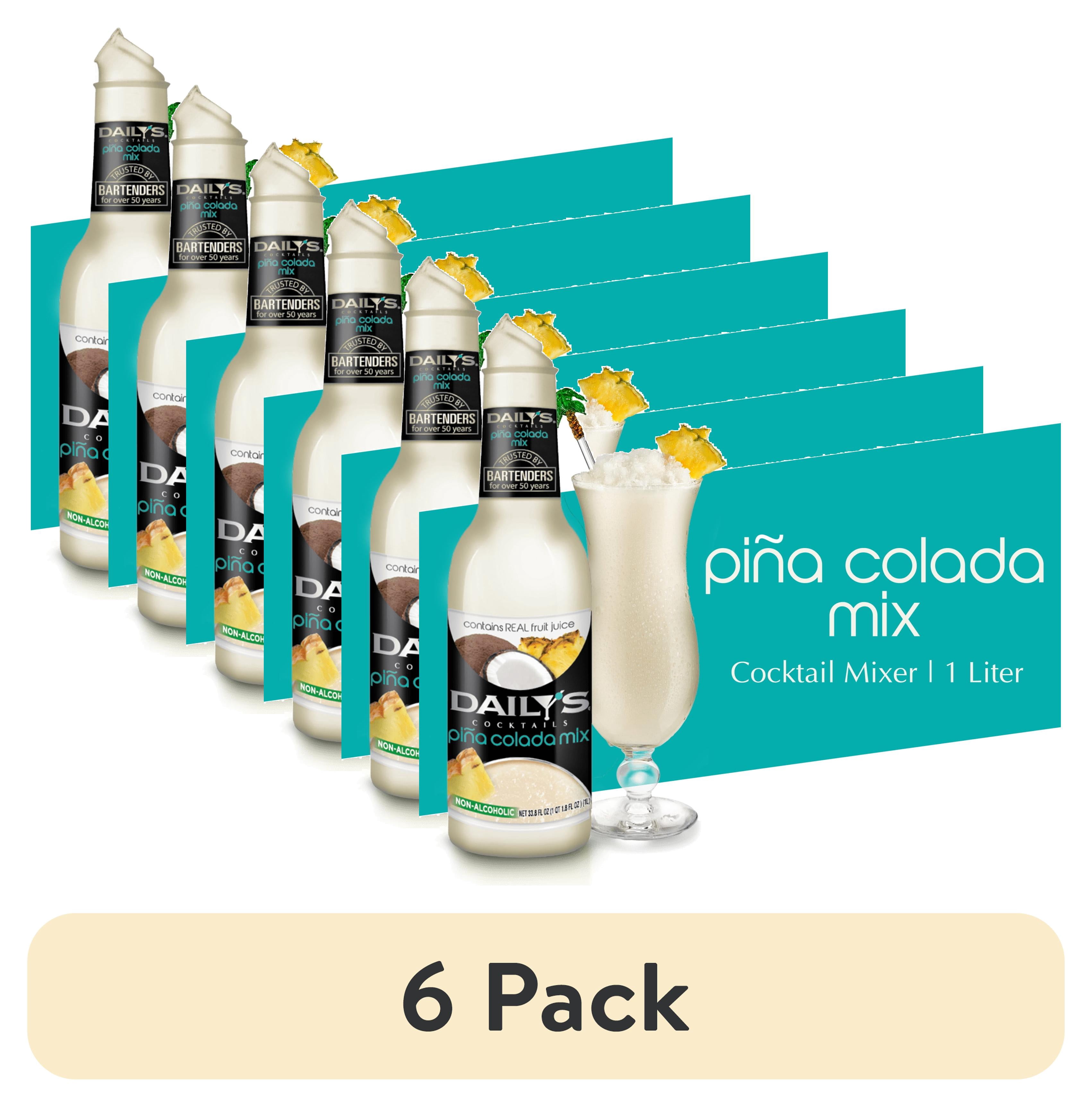 (6 pack) Daily's Pina Colada Cocktail Mix, 1 Liter Bottle - Walmart.com