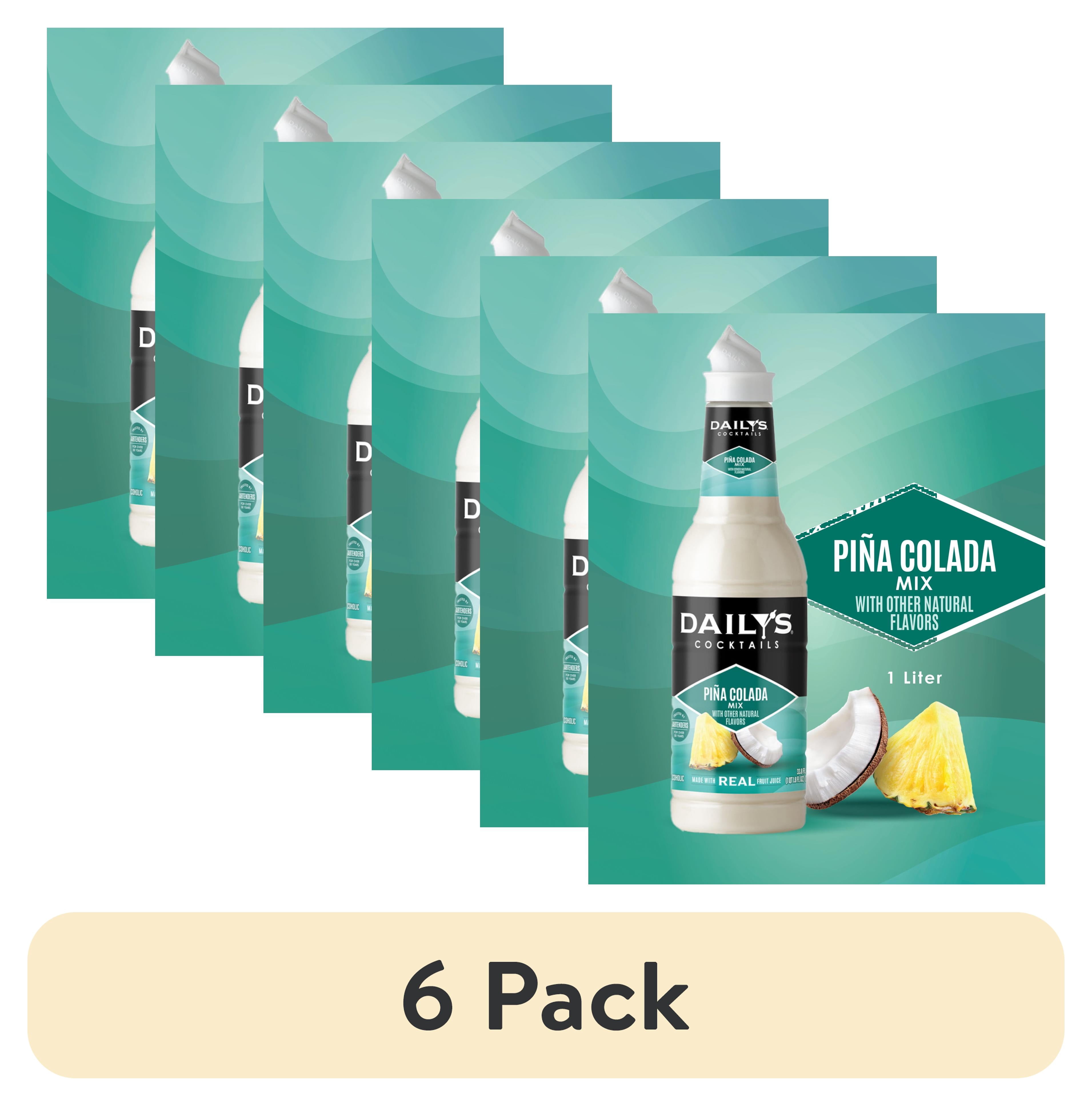 (6 pack) Daily's Pina Colada Cocktail Mix, 1 Liter Bottle - Walmart.com