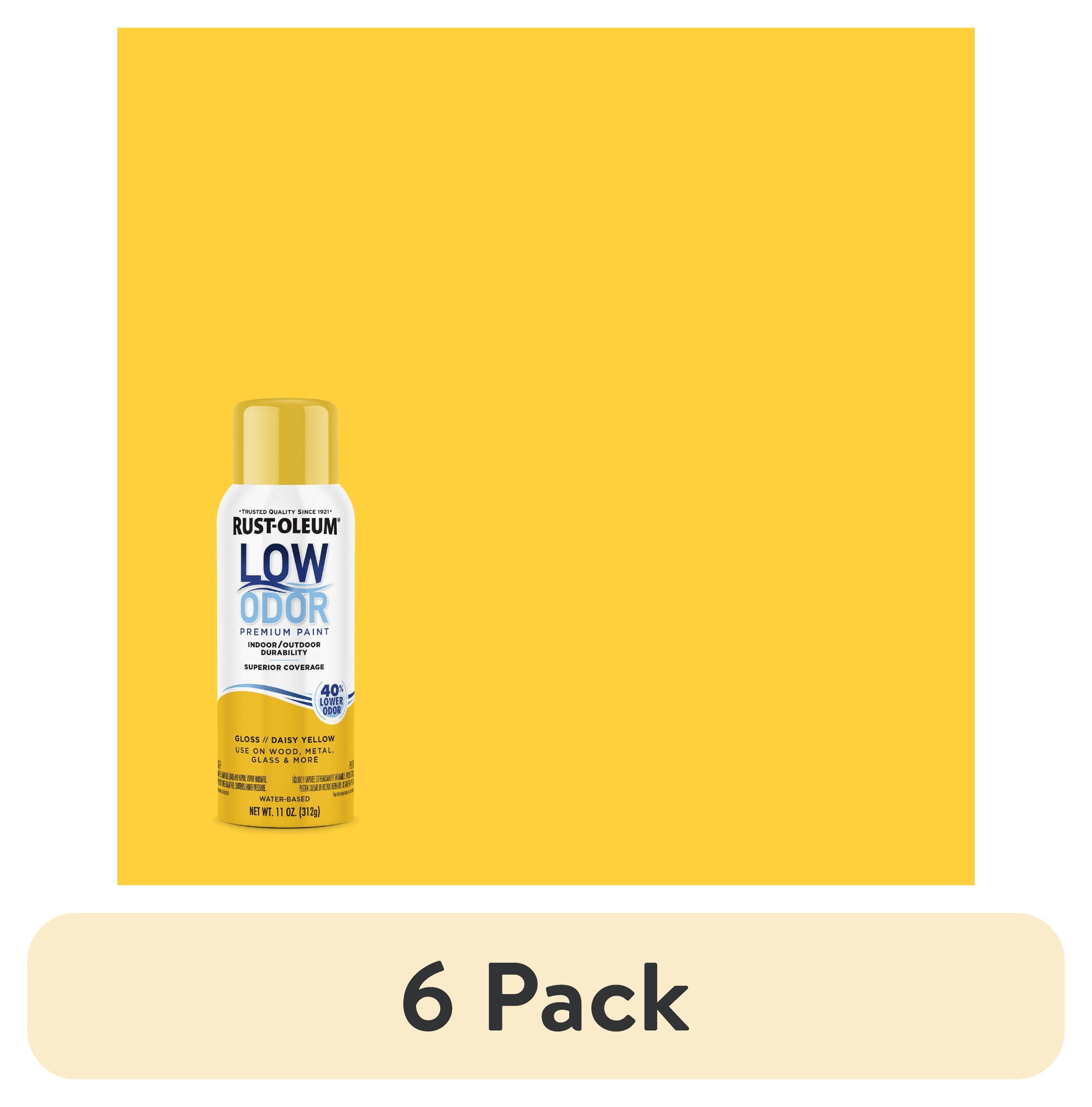 (6 pack) Daisy Yellow, Rust-Oleum Low Odor Premium Gloss Spray Paint ...