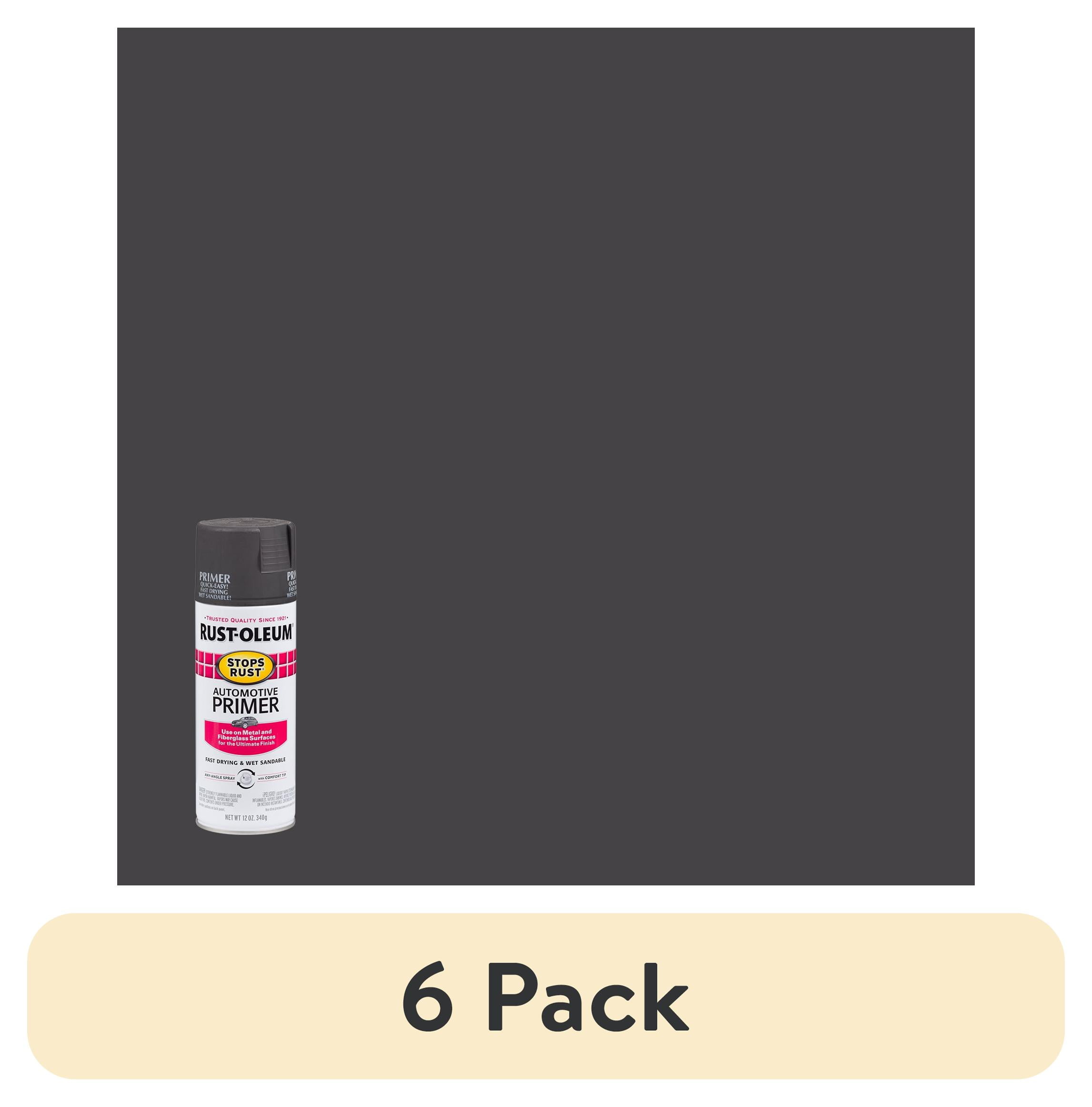 (6 pack) Dark Gray, Rust-Oleum Stops Rust Automotive Primer Spray Paint ...