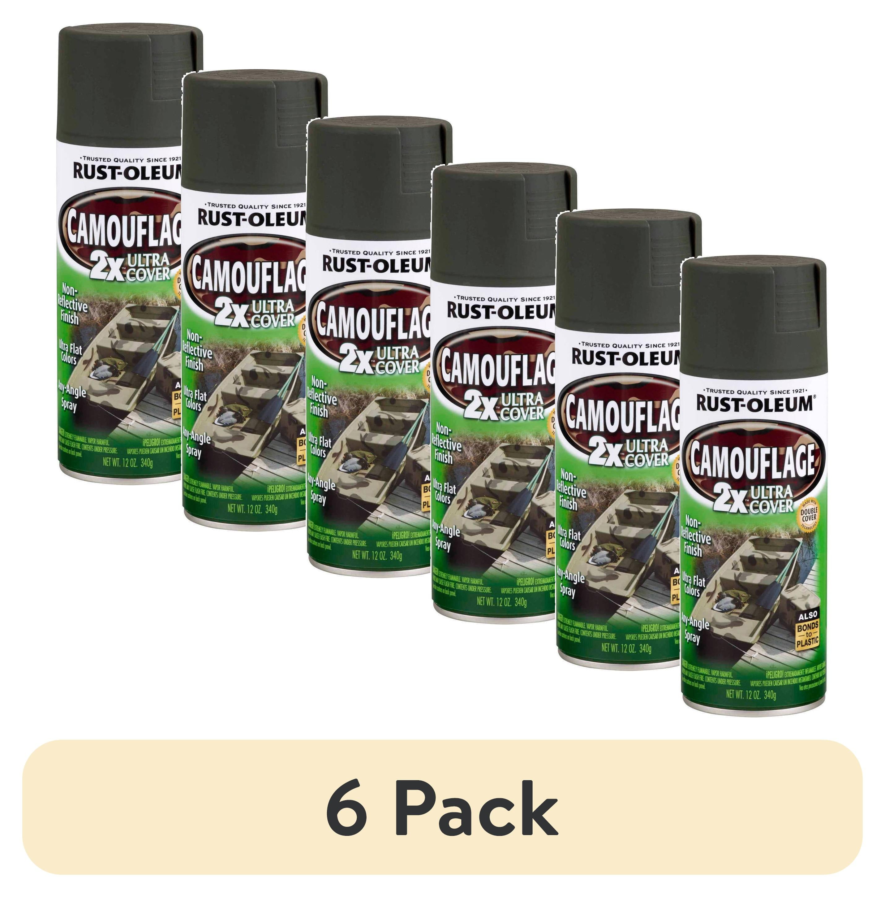 (6 pack) Deep Forest Green, Rust-Oleum Camouflage 2X Ultra Cover Spray ...