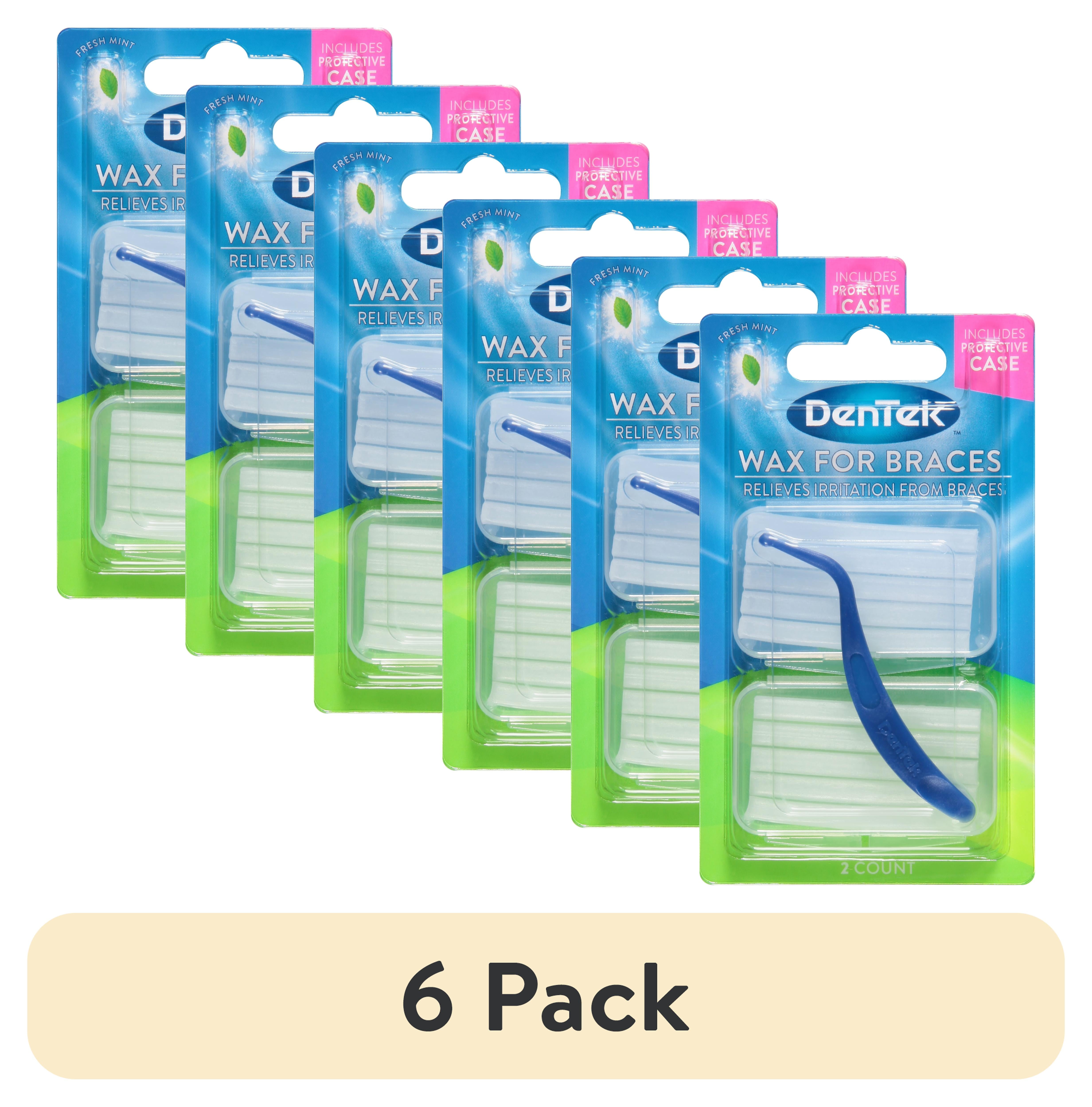 (6 pack) DenTek Clear Wax for Braces, Relief for Braces Irritation ...