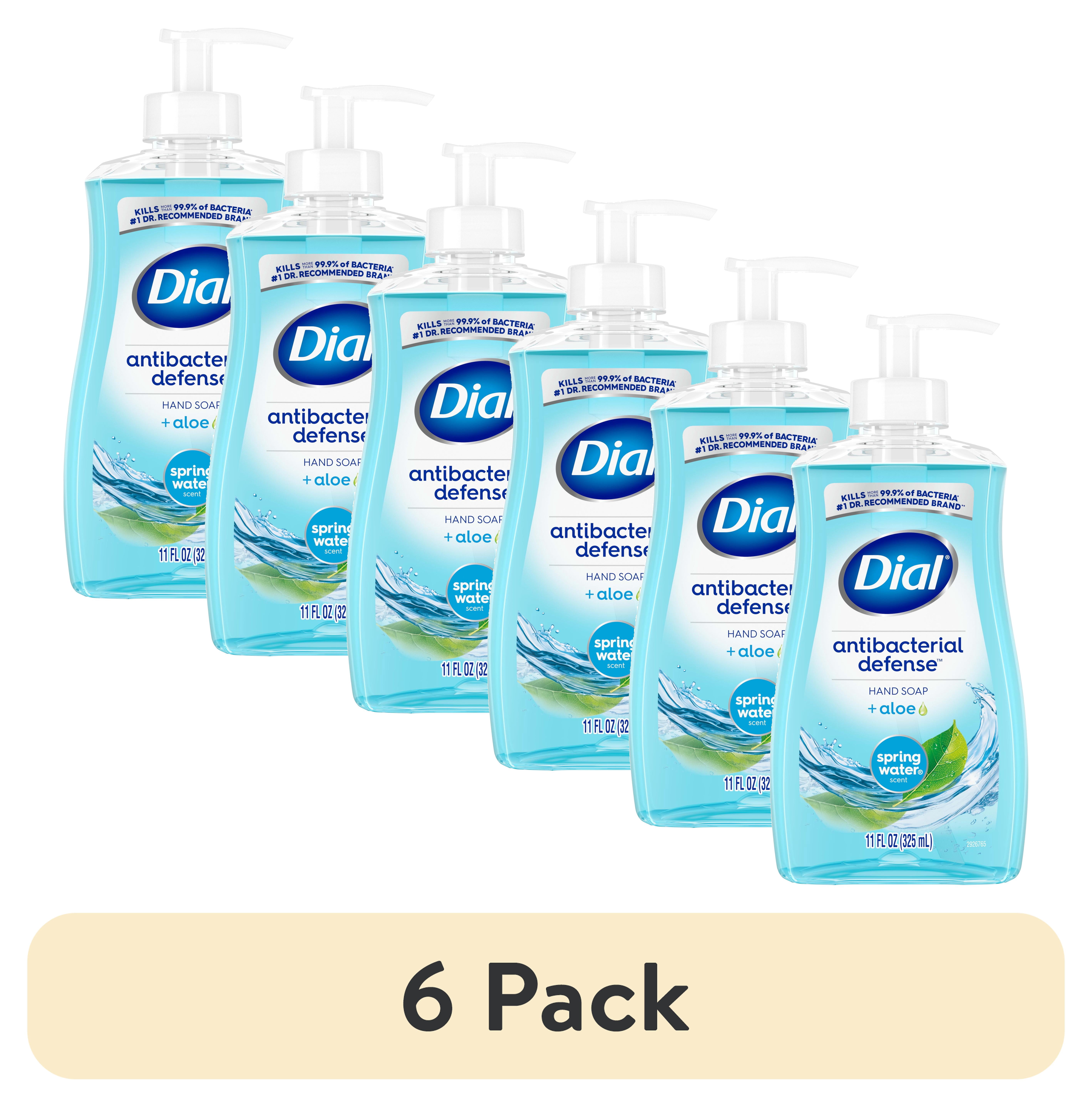 (6 pack) Dial Antibacterial Liquid Hand Soap, Spring Water, 11 fl oz ...