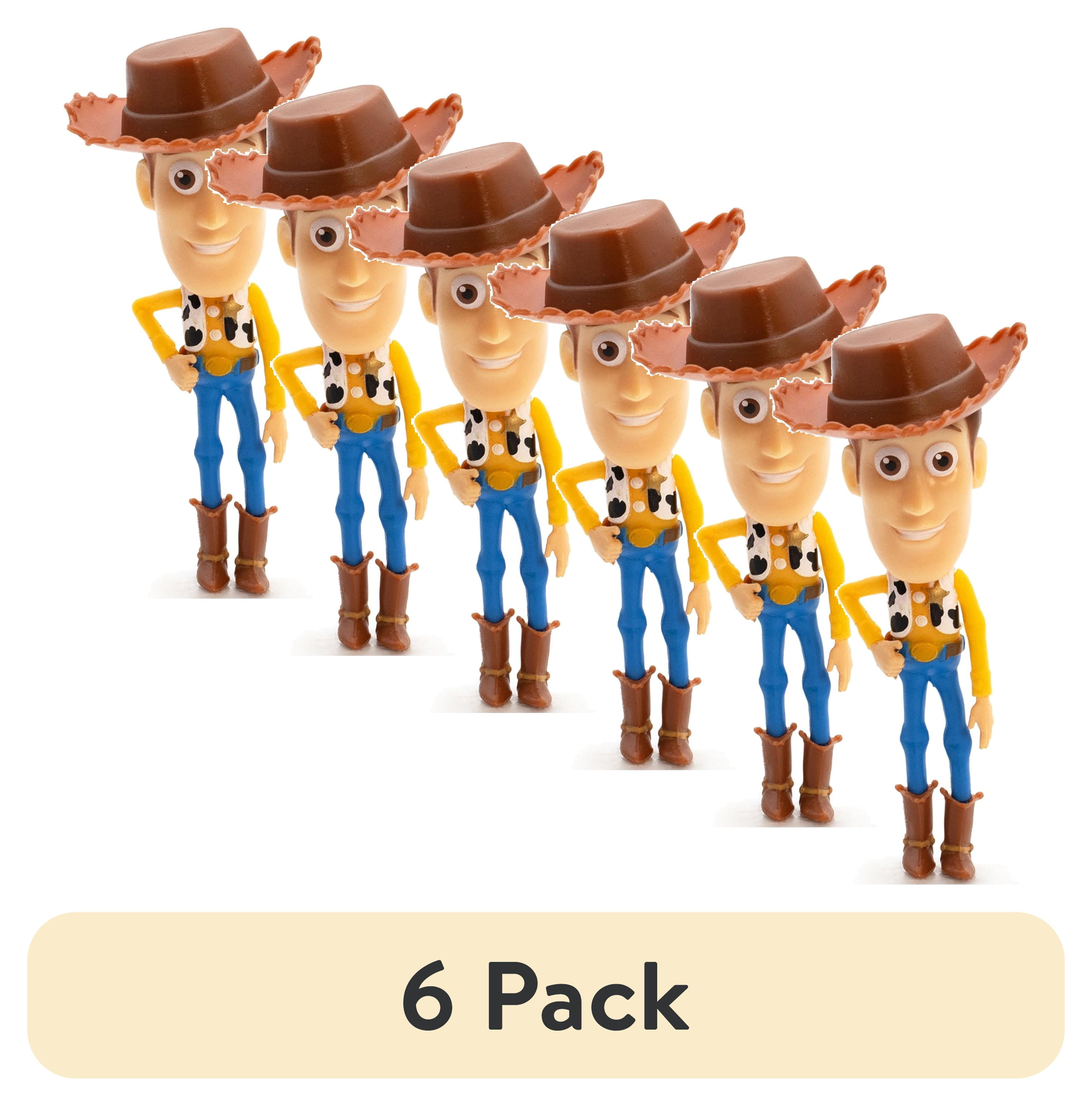 (6 pack) Disney Pixar Plastic 2"x 3" Articulated Arms Woody Action ...