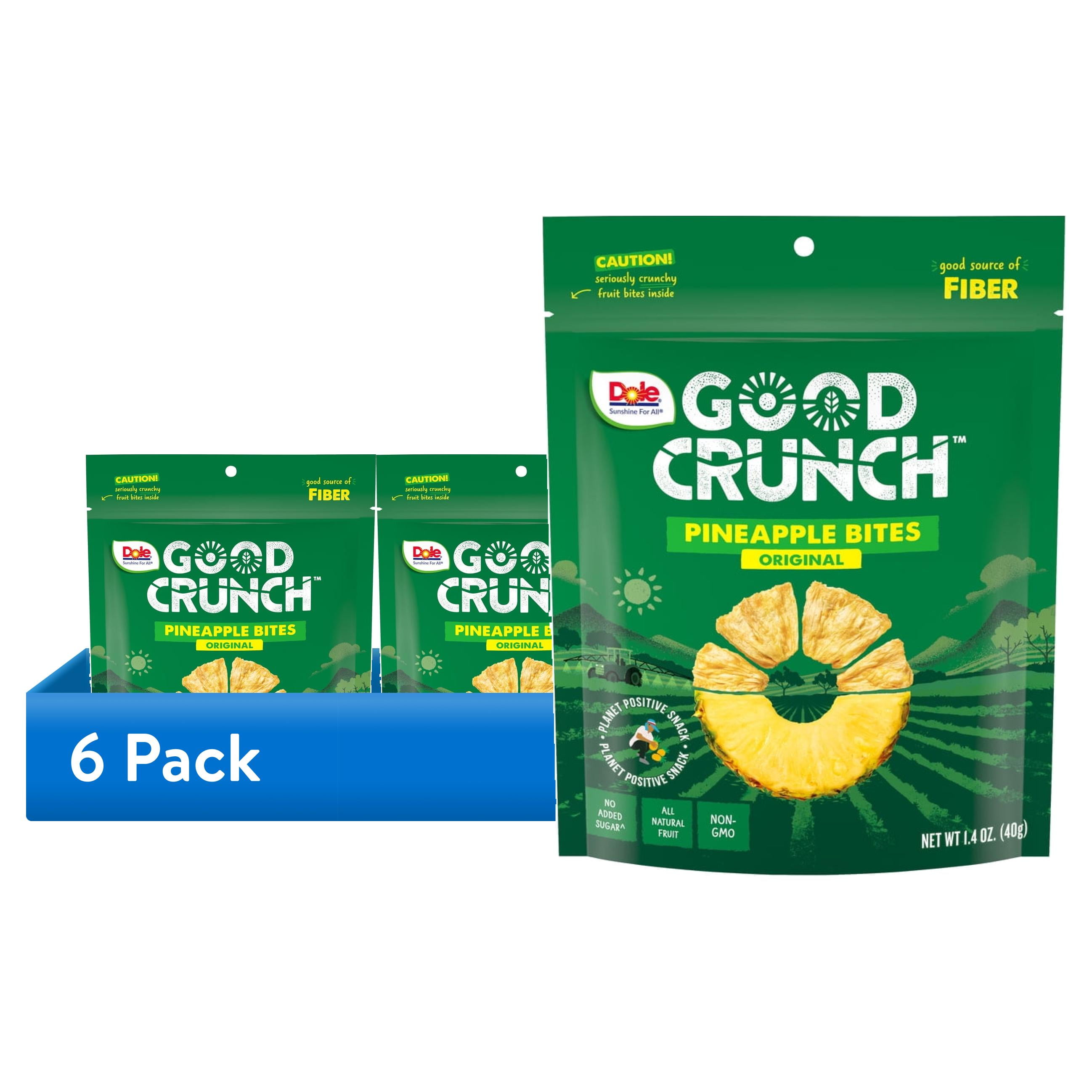 (6 pack) Dole Good Crunch Original Pineapple Bites, Made with All ...