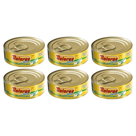 (6 pack) Dolores Tuna, Chunk Light Yellowfin Tuna in Vegetable Oil, 5 ...