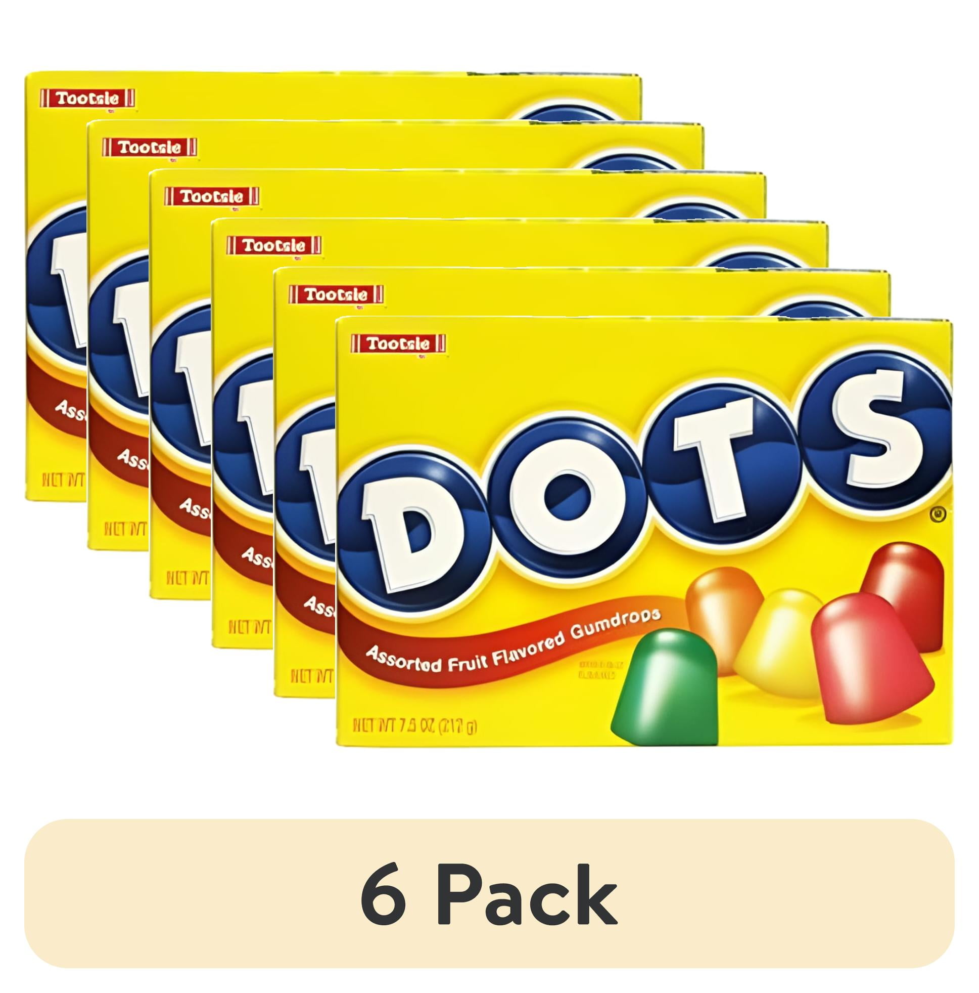 (6 pack) Dots, Assorted Fruit Gum Drops, Count 1 (6.5 oz) - Sugar Candy ...