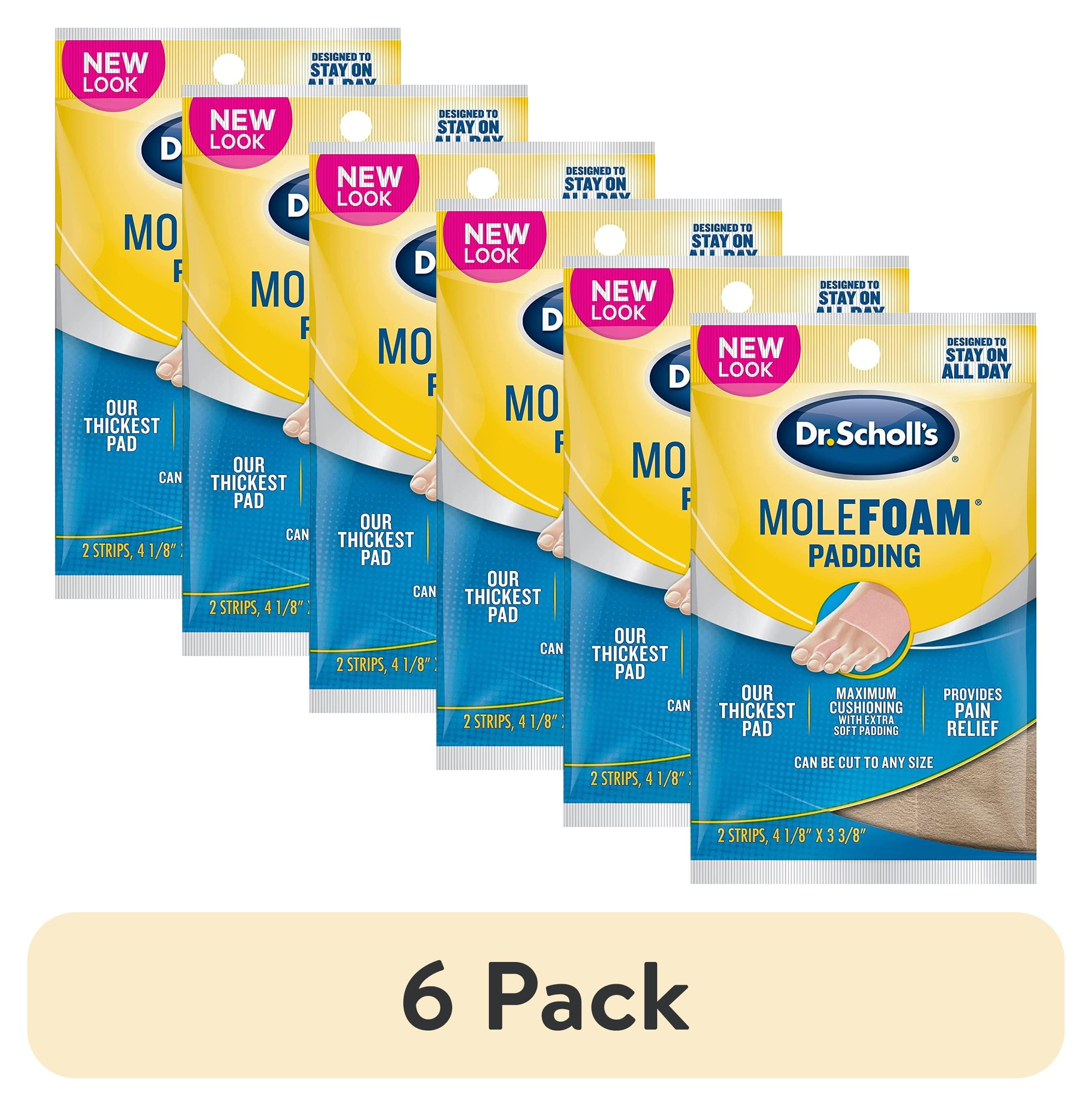 (6 pack) Dr. Scholl's MOLEFOAM PADDING STRIPS (2Ct) Our Thickest Pad ...