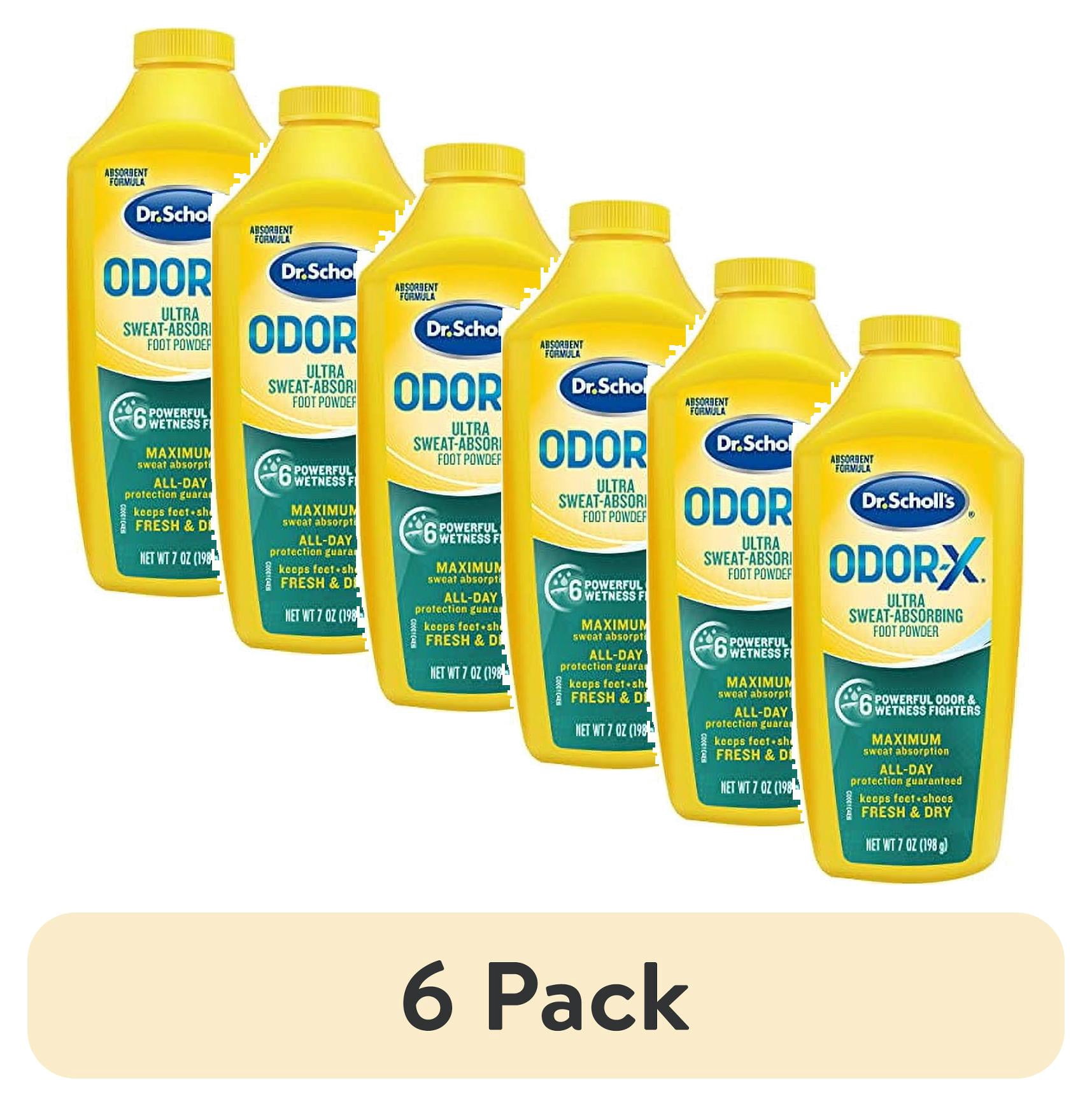 (6 pack) Dr. Scholl's Odor-x Sweat Absorbing Foot Powder, 7 Ounce (Pack ...