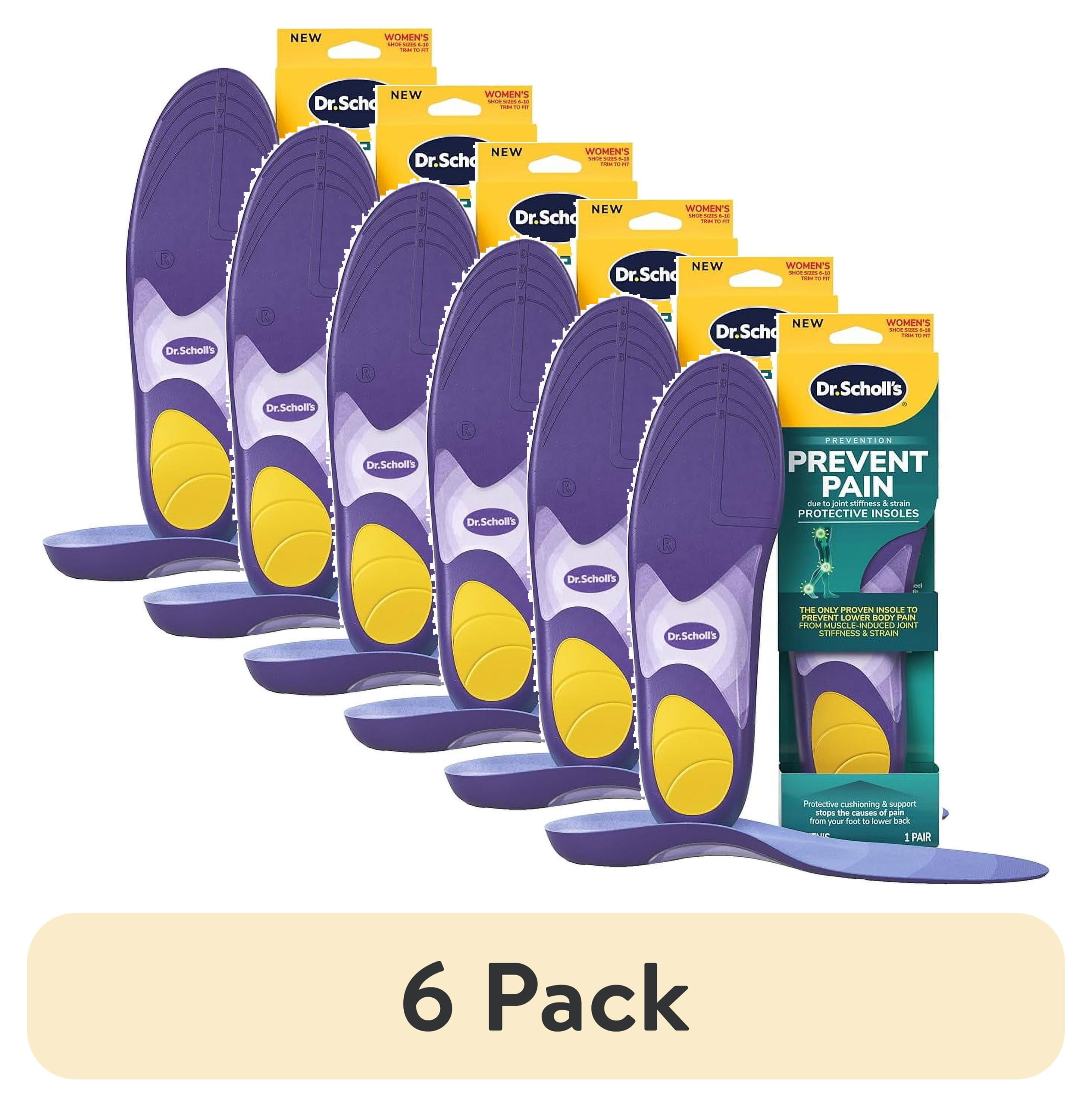 (6 pack) Dr. Scholl's Prevent Pain Foam Cushioning Insoles, Women Shoe ...