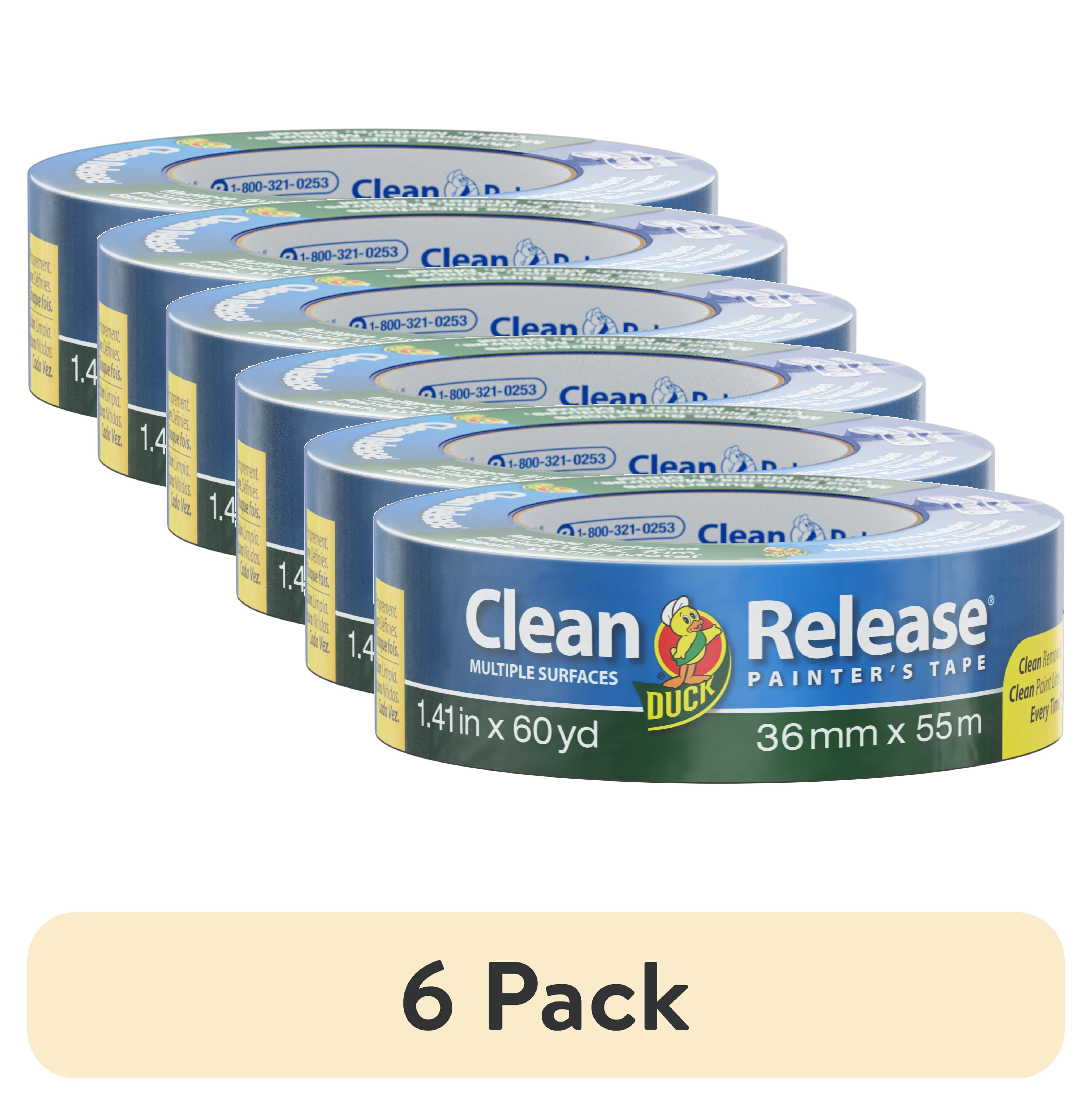 (6 pack) Duck Clean Release 1.41 in. x 60 yd. Blue Painter's Tape ...