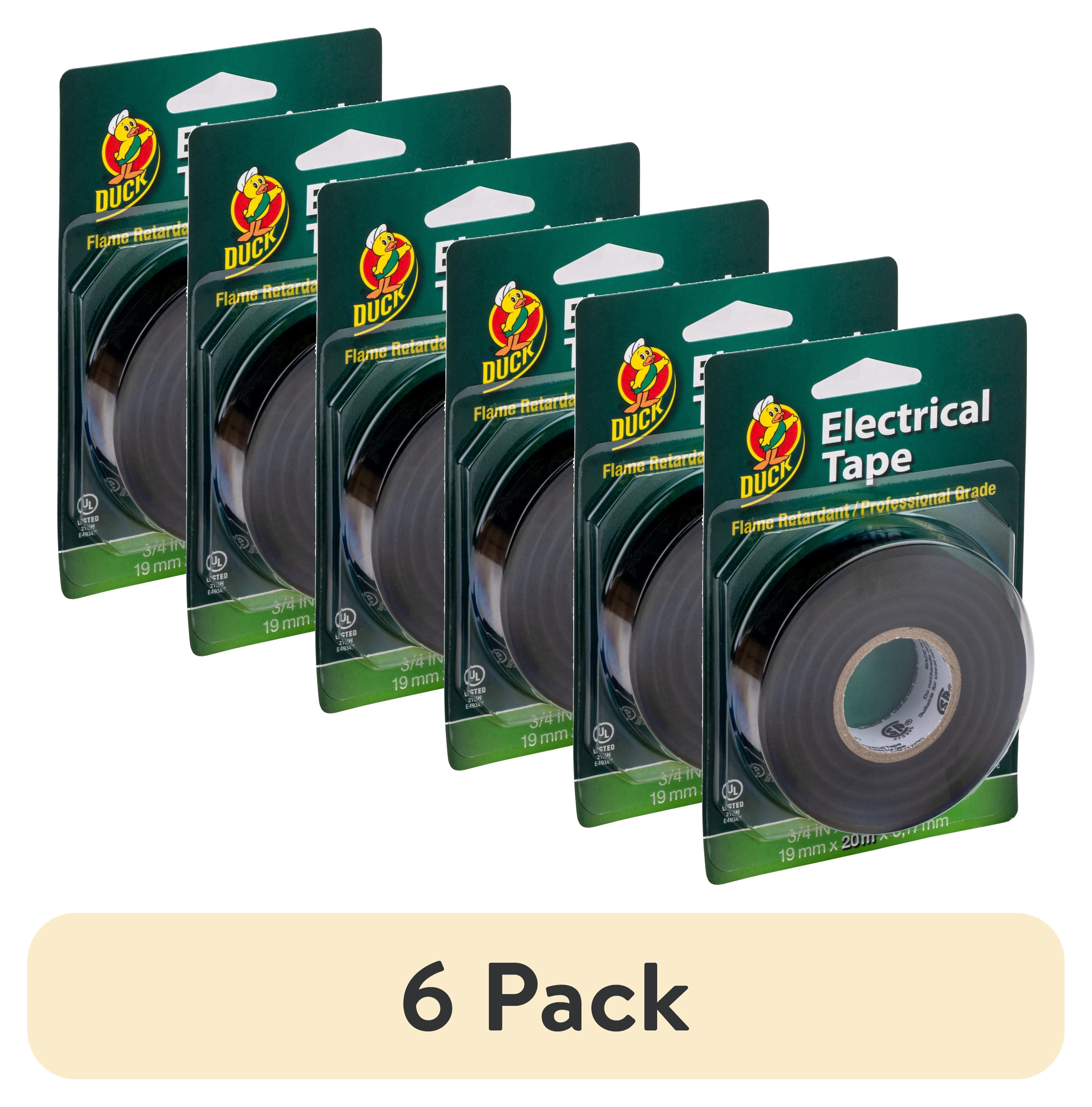 (6 pack) Duck Professional Vinyl Electrical Tape, 0.75 in. x 66 ft ...