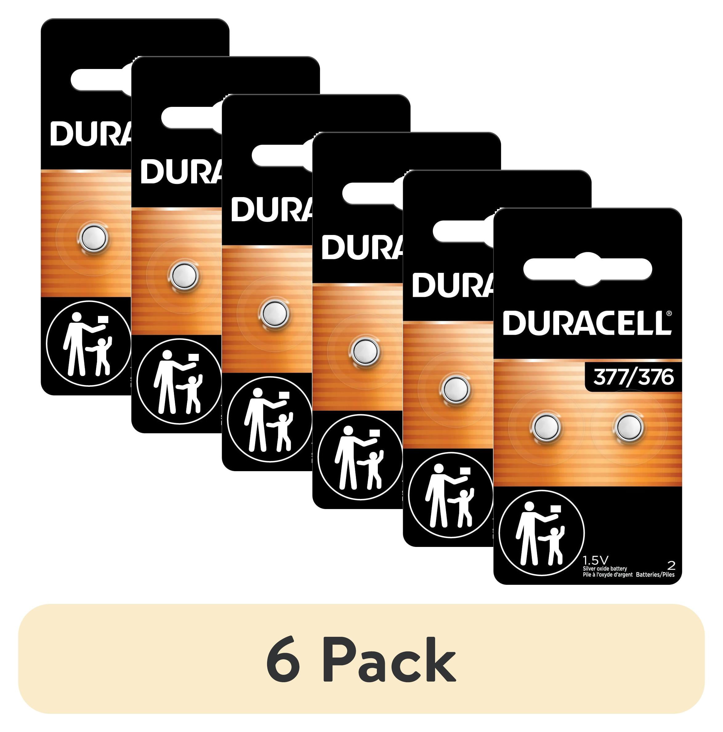 (6 pack) Duracell 376/377 Silver Oxide Button Battery for Home Devices ...