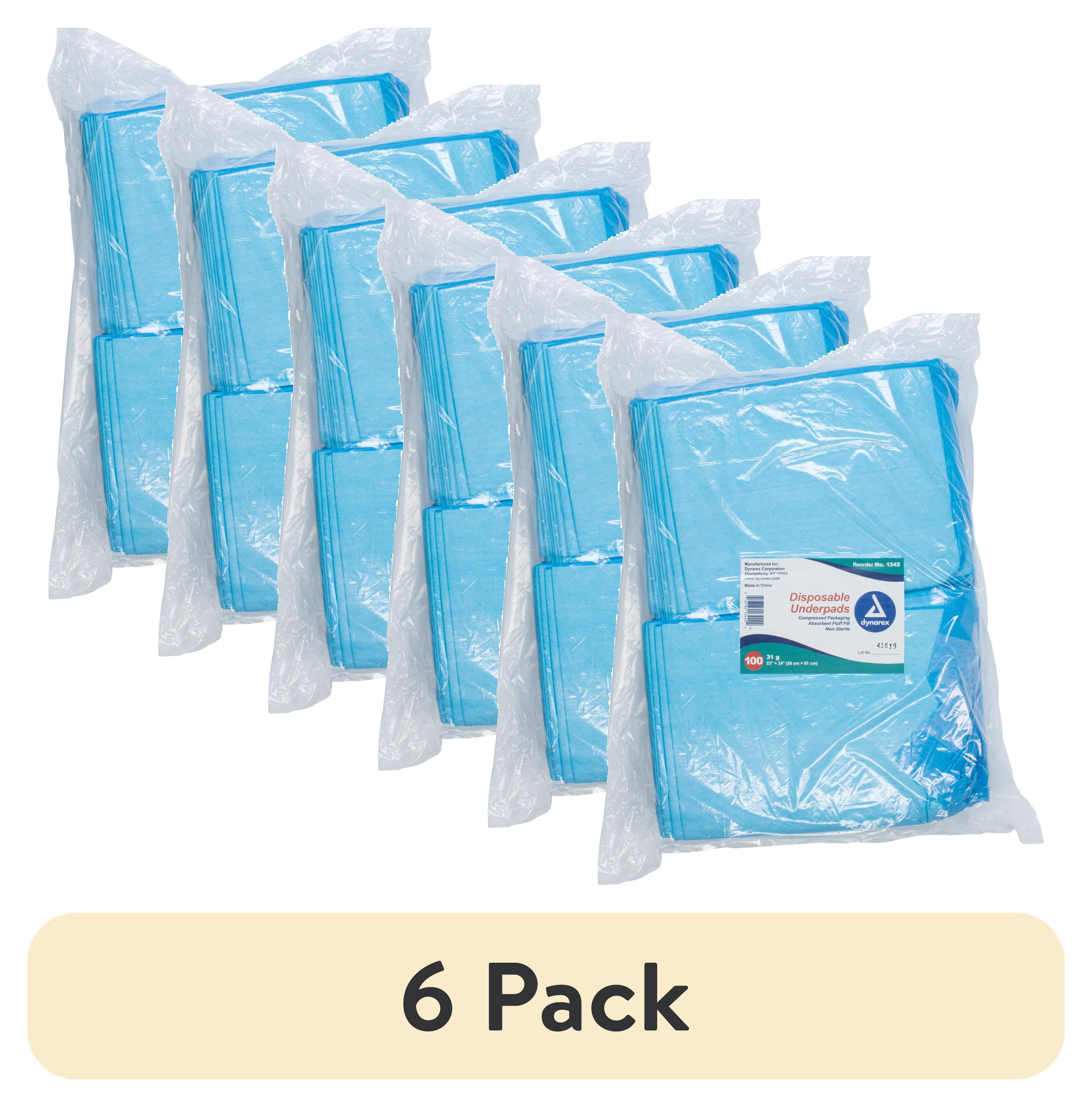 (6 pack) Dynarex Disposable Underpad Fluff 23 x 24" 1342 100 pads ...